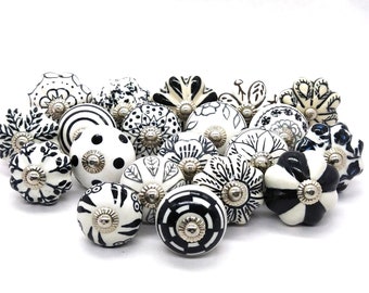Grey and White Assorted Knobs From Our Collection / Grey and | Etsy