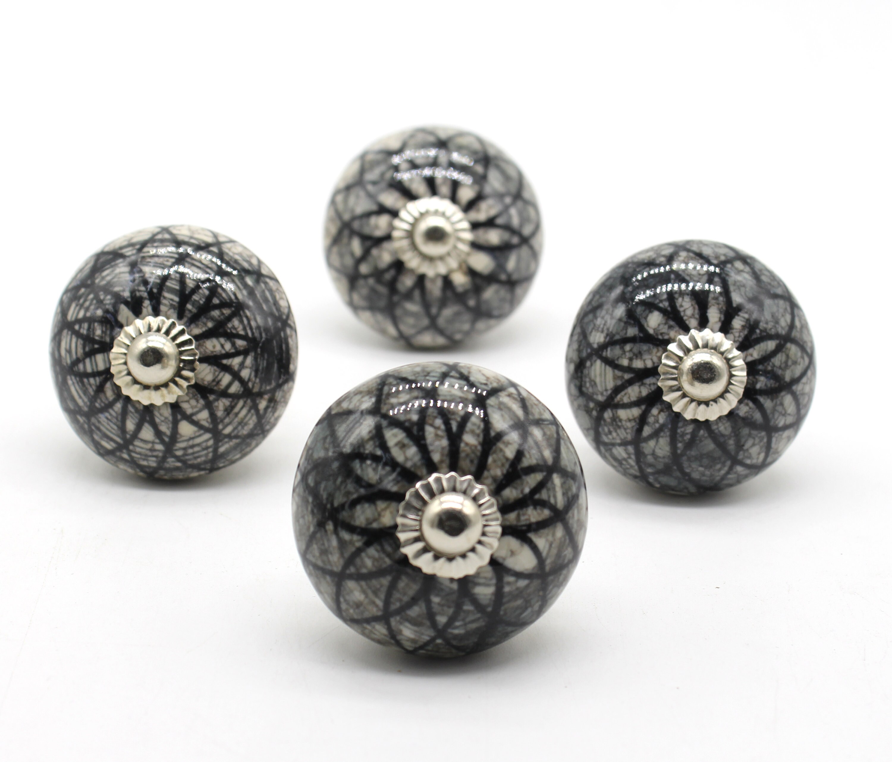 Brilliantly Hand Painted Ceramic Knobs / Ceramic Drawer Pulls | Etsy