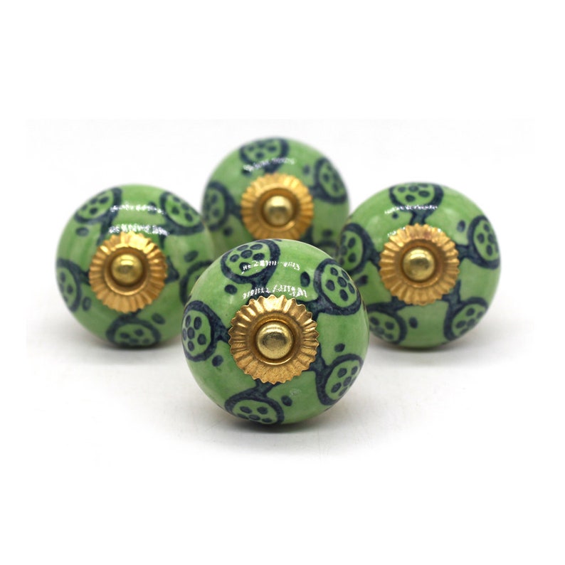 Multi Color Round Shape Hand Painted Ceramic Knobs / Ceramic - Etsy