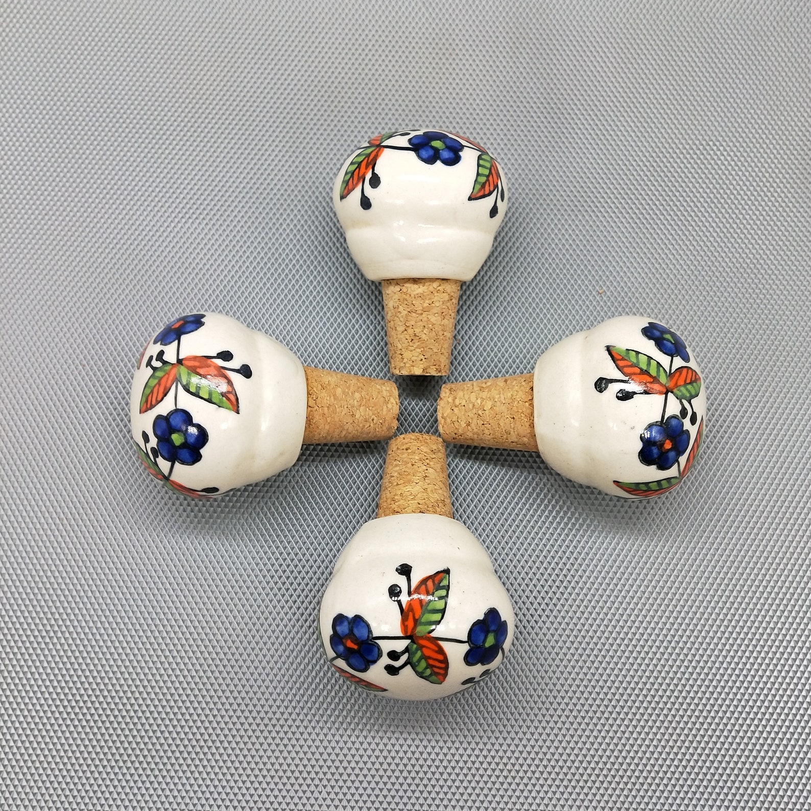 Ceramic Hand Painted Round Shape Combination of Floral Multi - Etsy