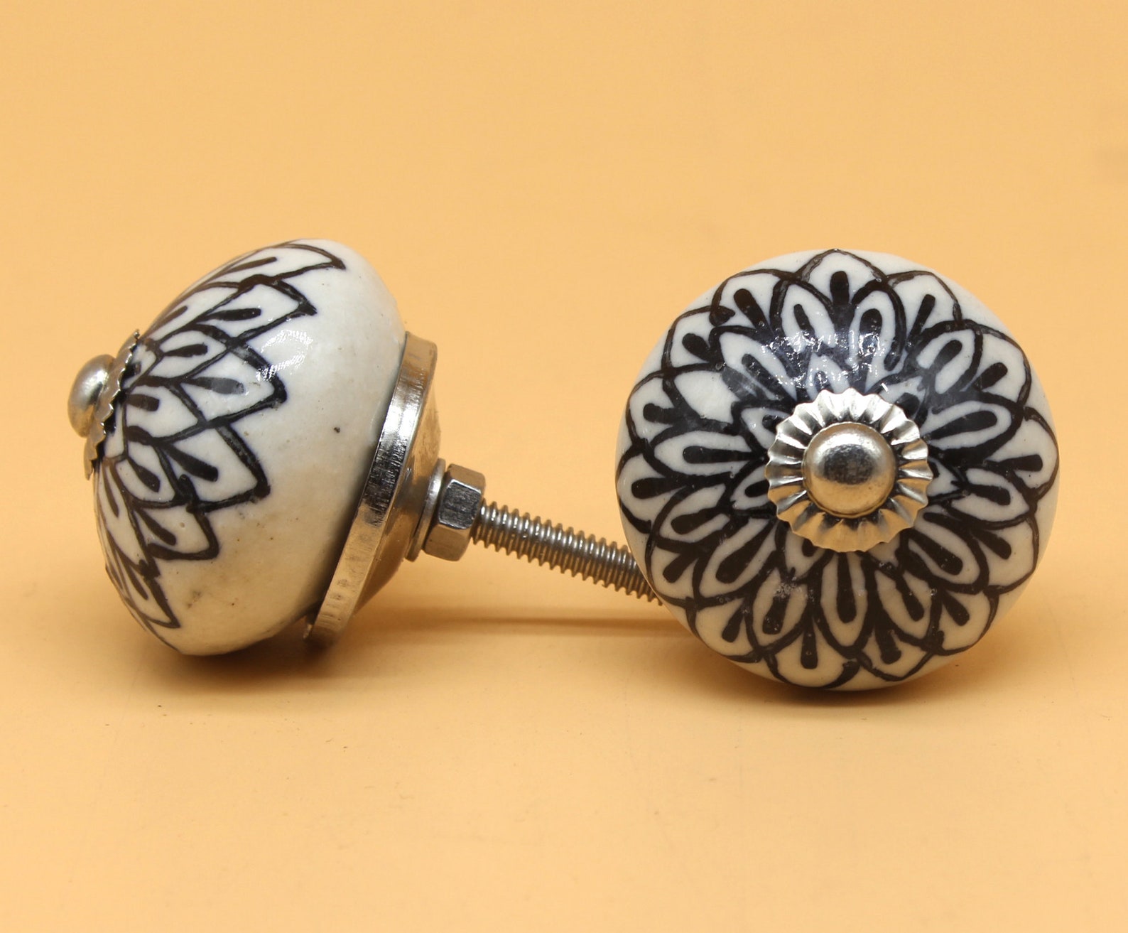 Brilliantly Hand Painted Ceramic Knobs / Ceramic Drawer Pulls - Etsy