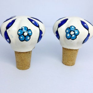 Ceramic Hand Painted Wine Bottle Stopper, Bottle Stopper, Bottle Tops ...