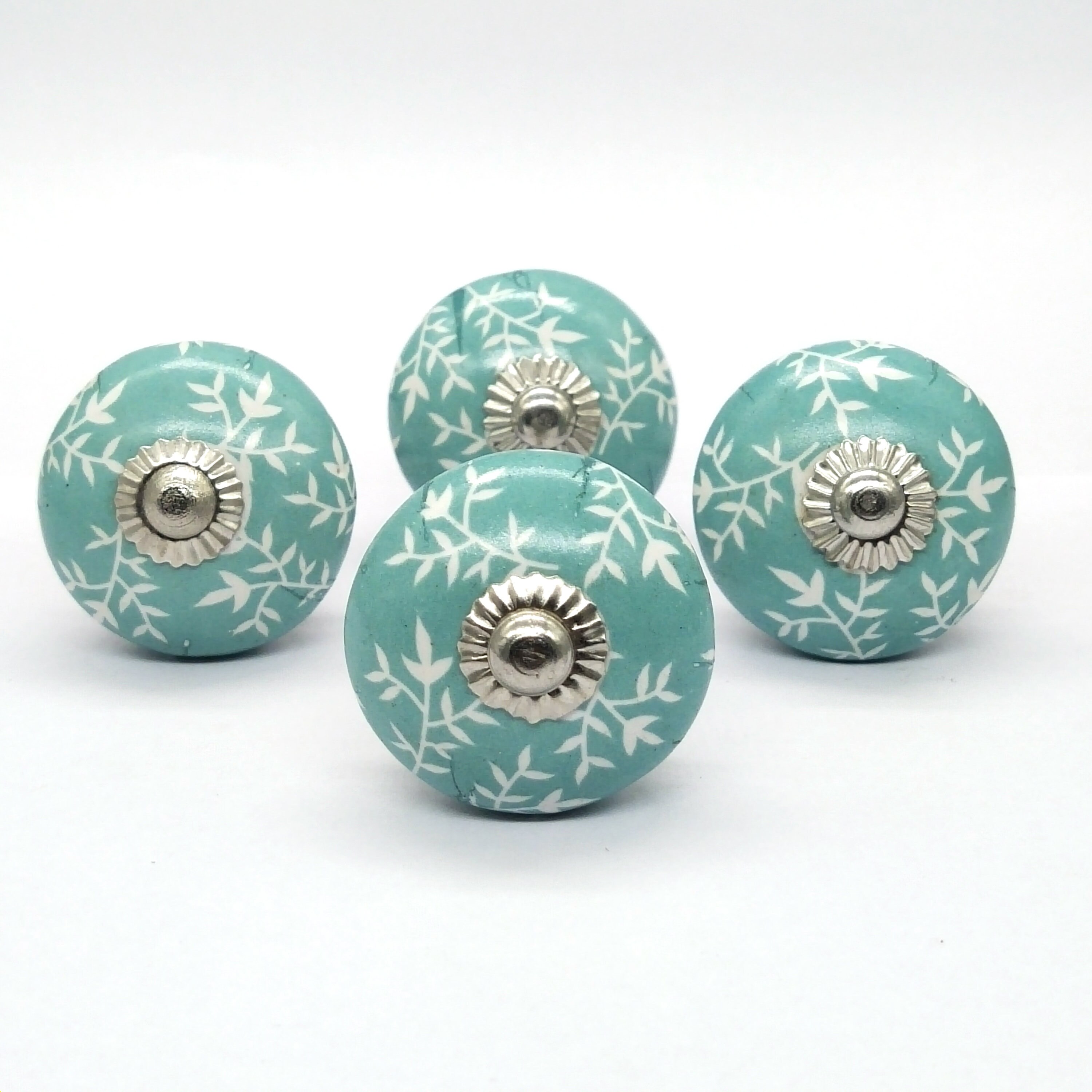Sea Foam Green Round Shape Hand Painted Ceramic Knobs / - Etsy