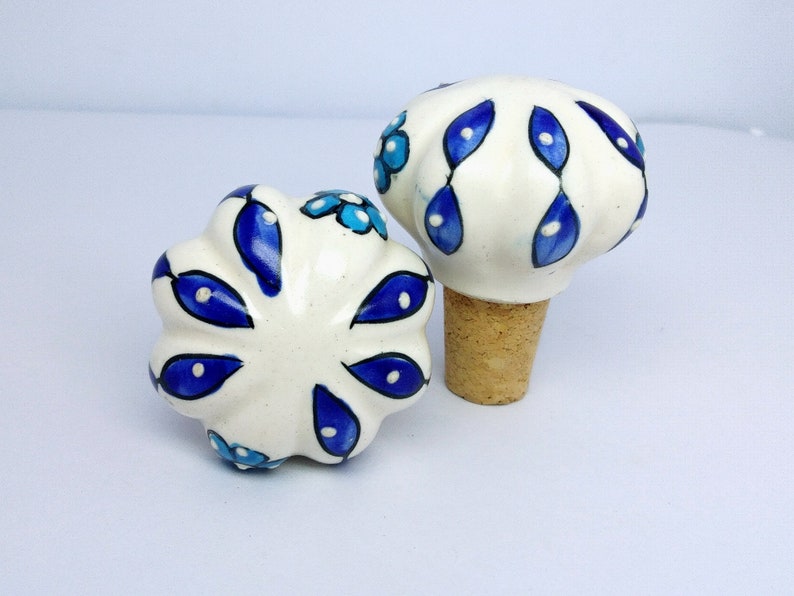 Ceramic Hand Painted Wine Bottle Stopper, Bottle Stopper, Bottle Tops ...
