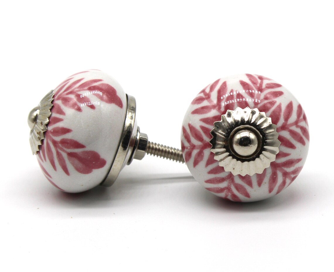 Round Ceramic Hand Painted Knobs Drawer Pulls Cabinet Knobs - Etsy