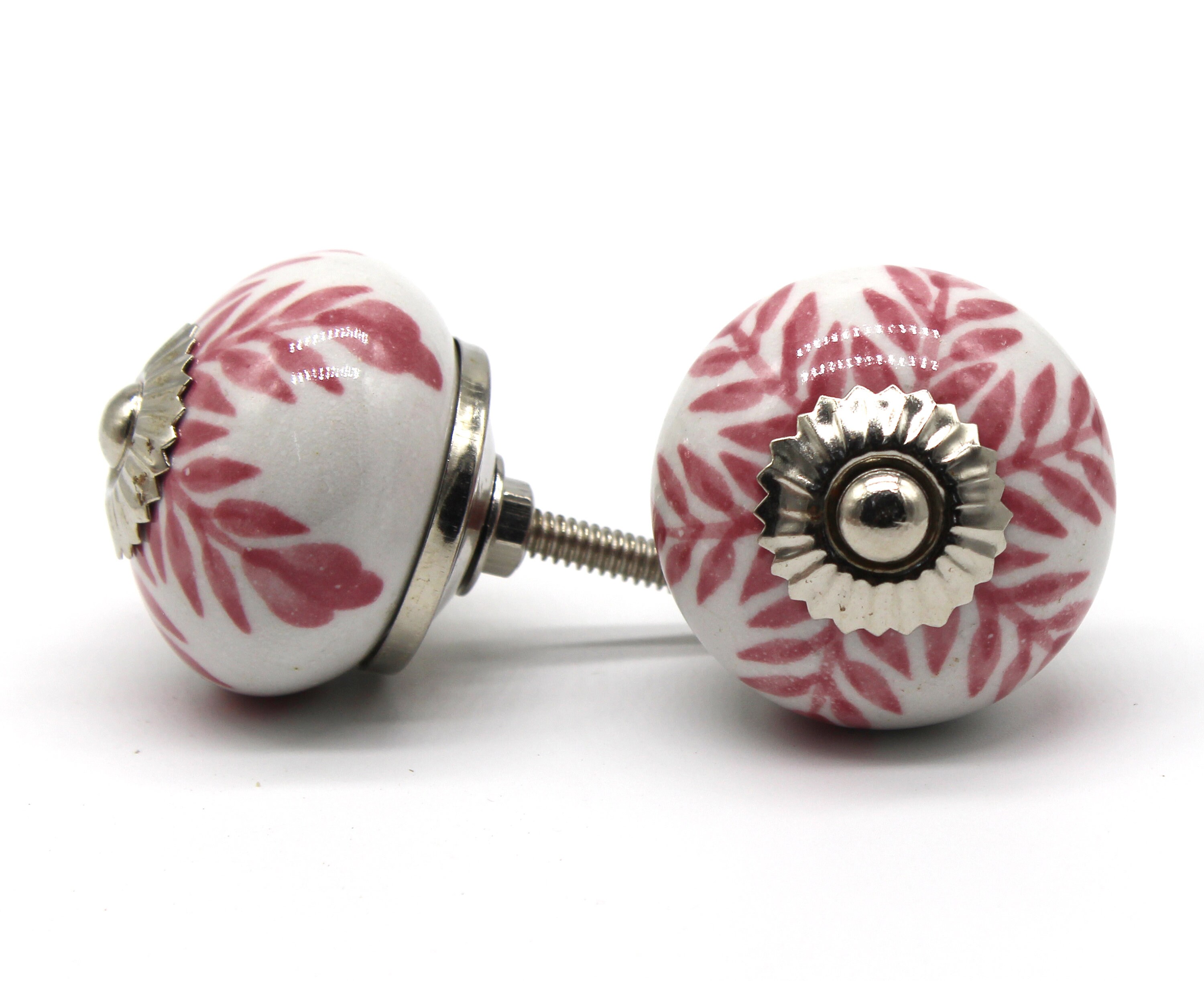 Round Ceramic Hand Painted knobs Drawer pulls Cabinet knobs | Etsy