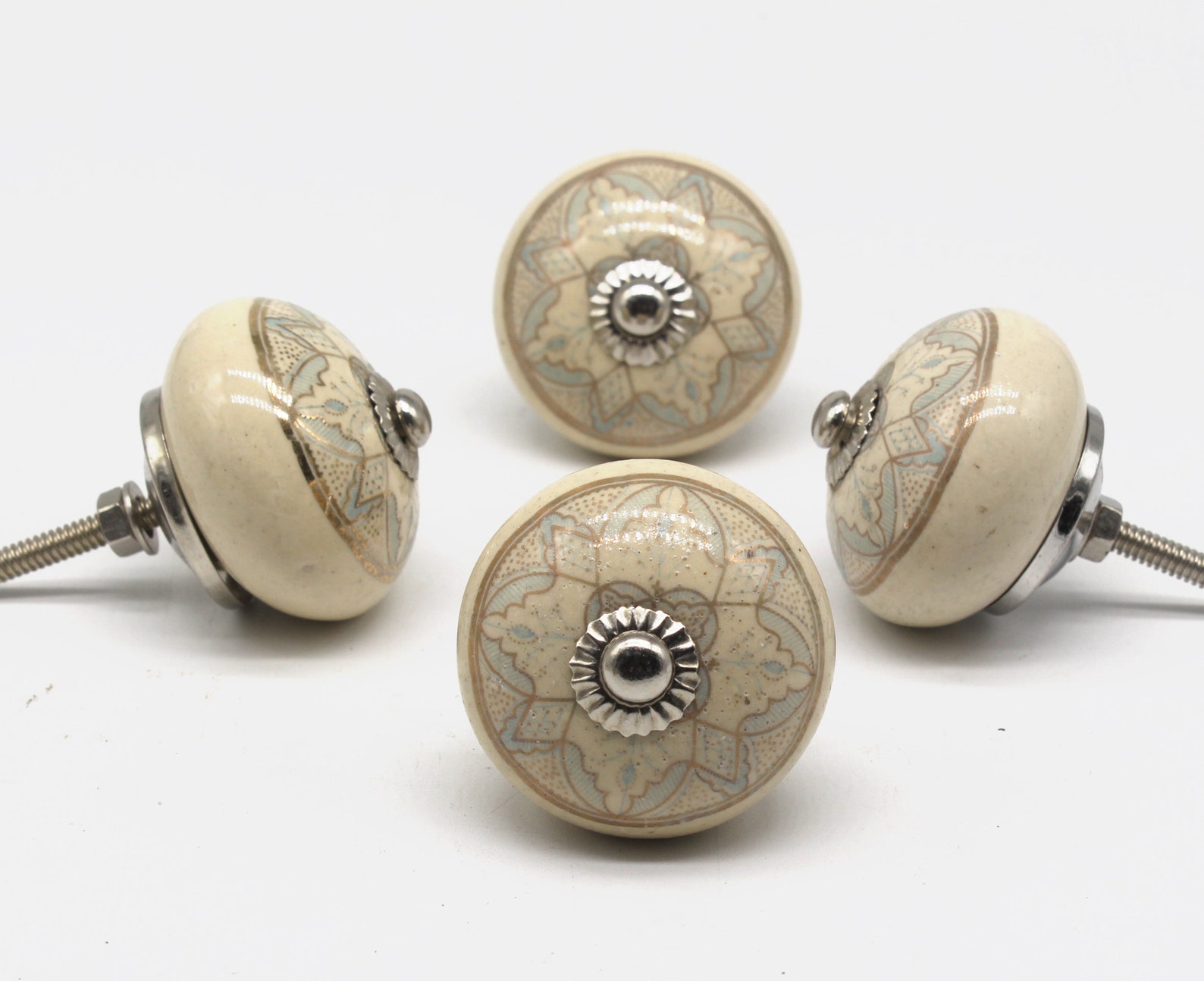 Brilliantly Hand Painted Ceramic Knobs / Ceramic Drawer Pulls / Cabinet ...