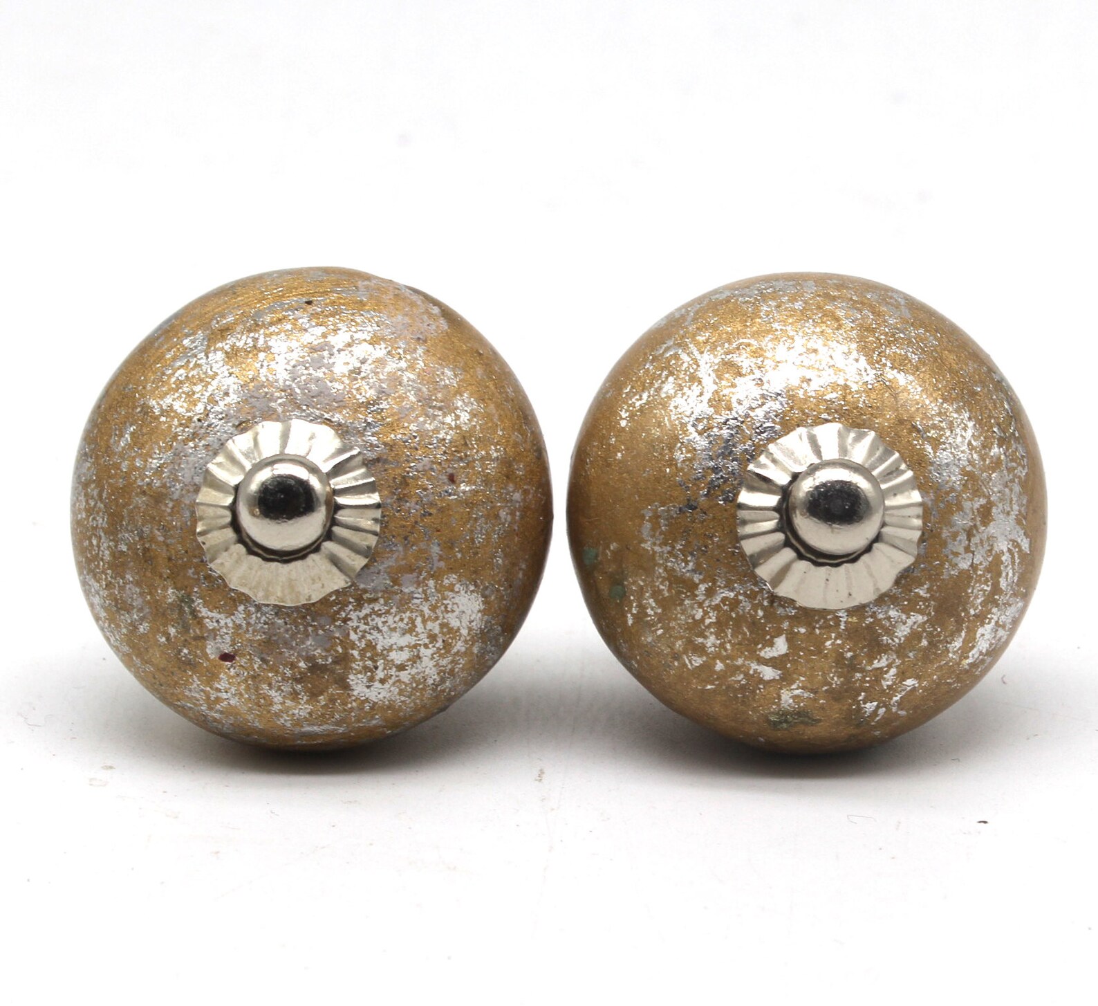 Premium Quality Golden Knobs With Silver High Lights Round Shape ...