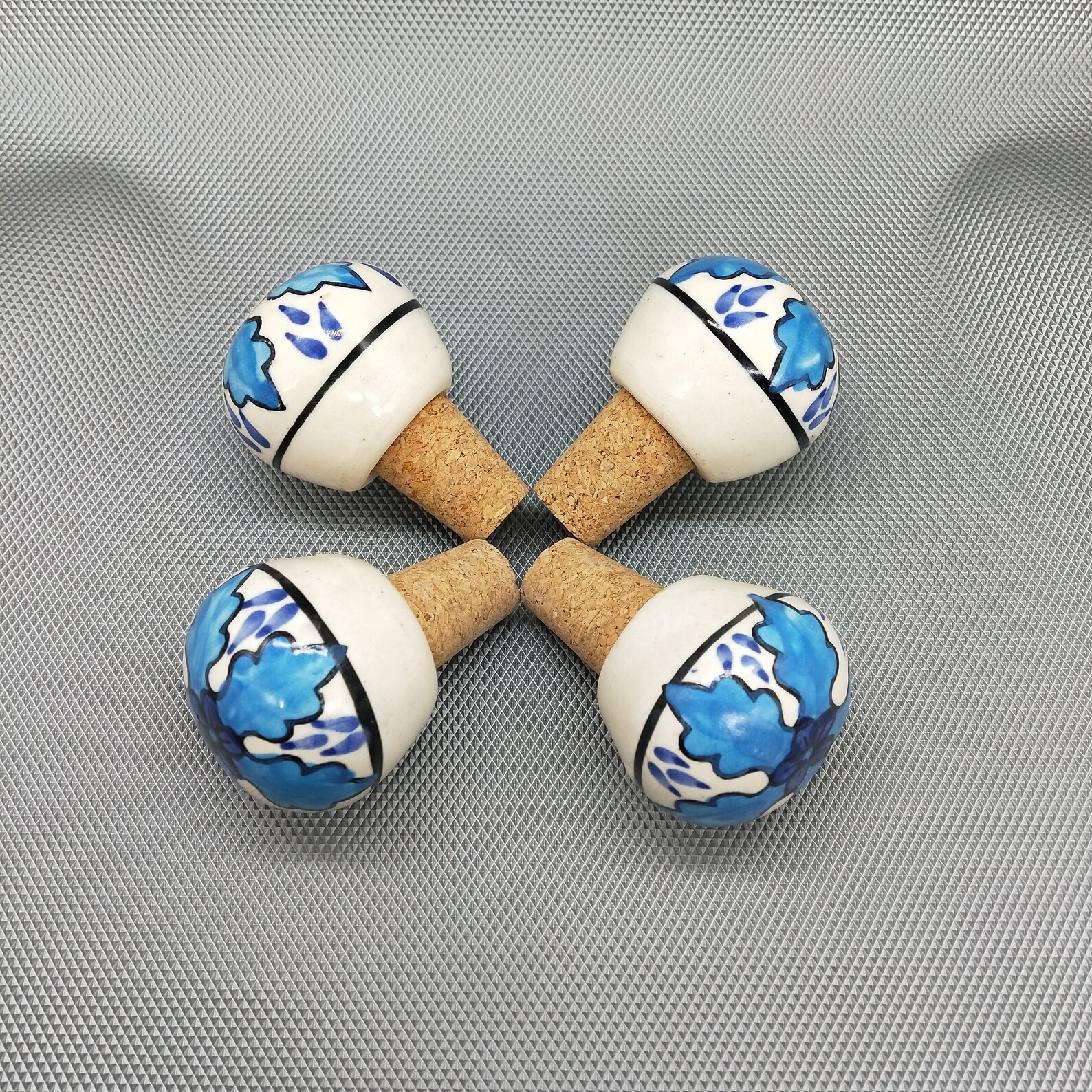 Ceramic Hand Painted Round Shape Combination of Printed White - Etsy