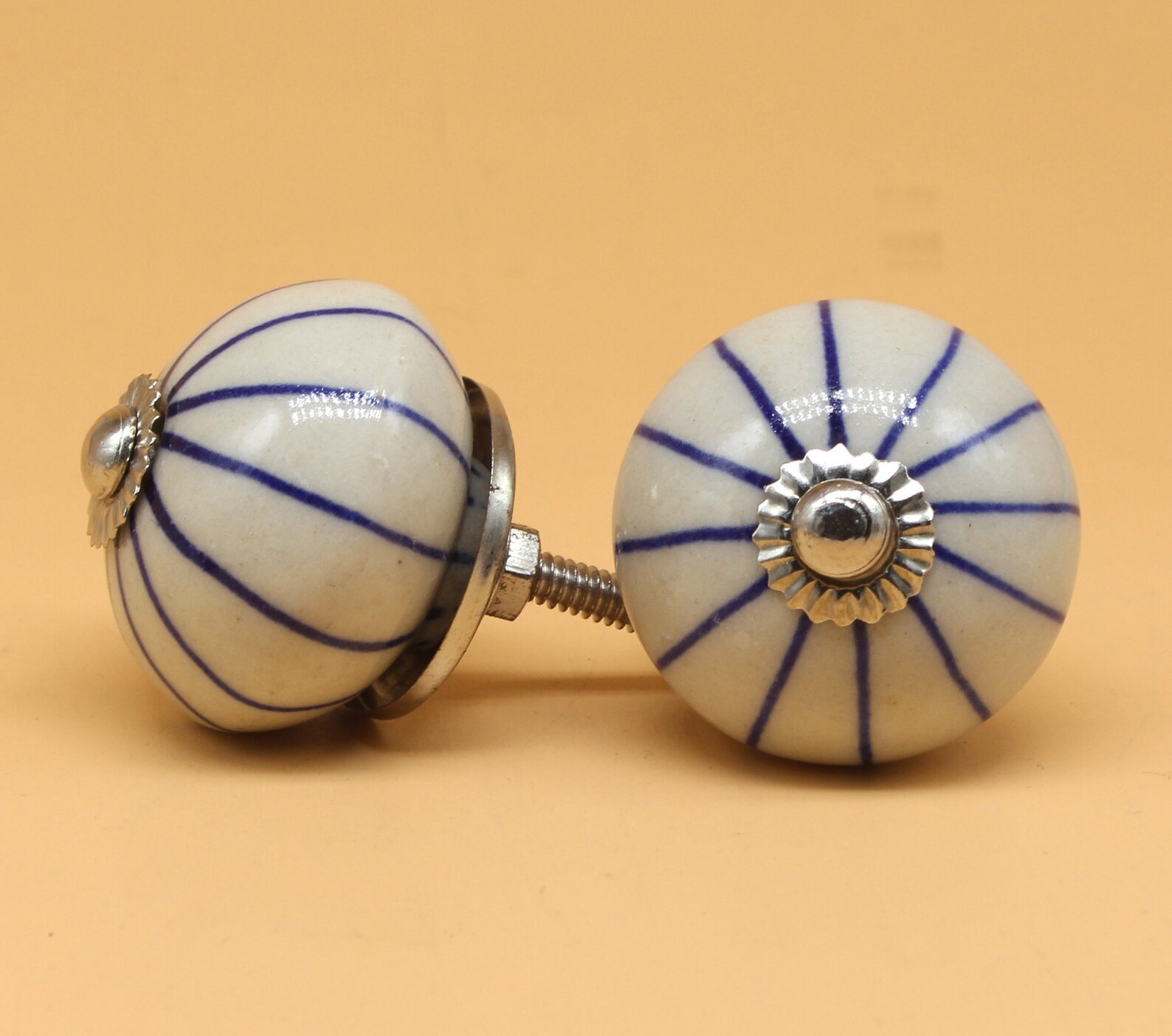 Brilliantly Hand Painted Ceramic Knobs / Ceramic Drawer Pulls / Cabinet ...