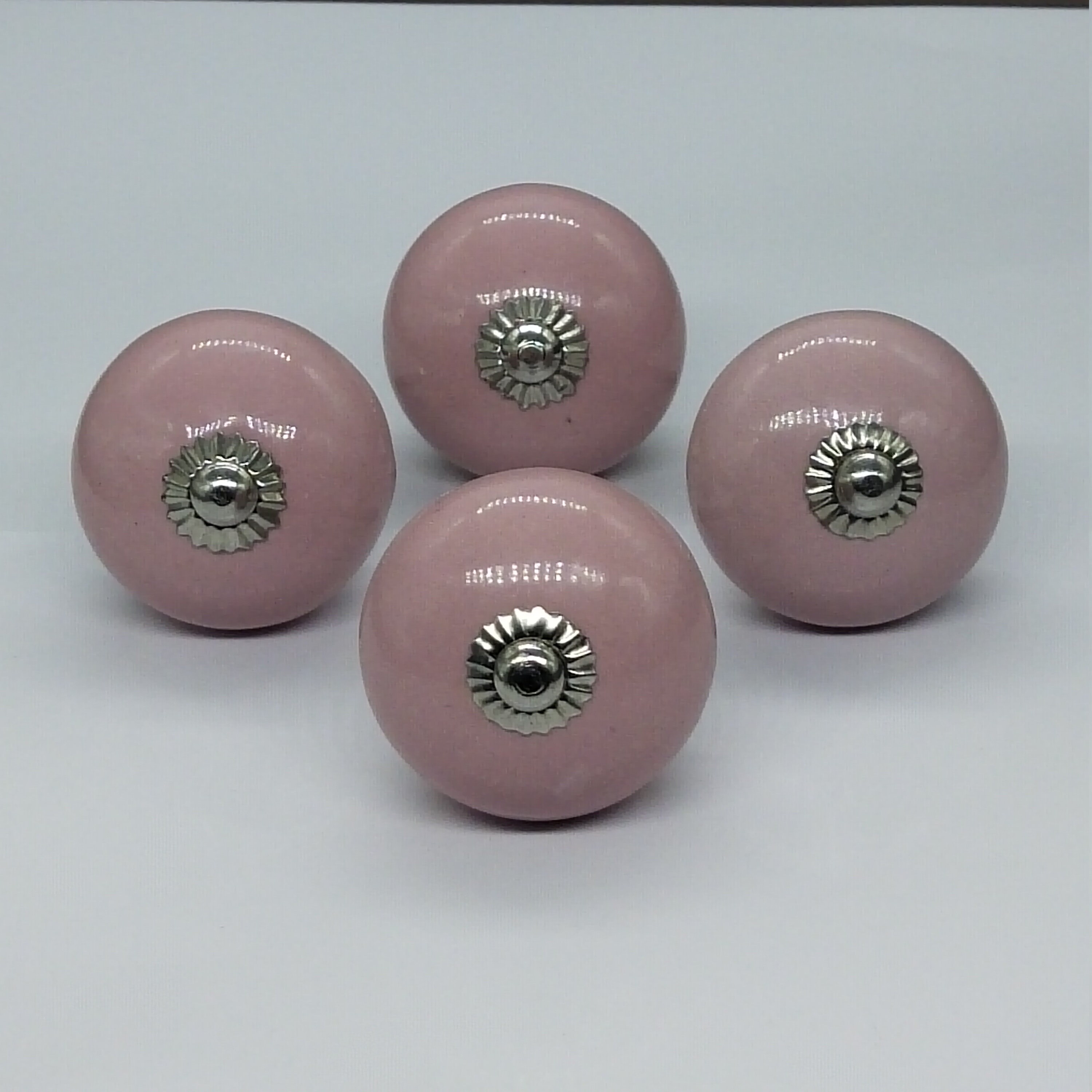 Pink Hand Painted Round Shape Ceramic knobs / Ceramic Drawer | Etsy