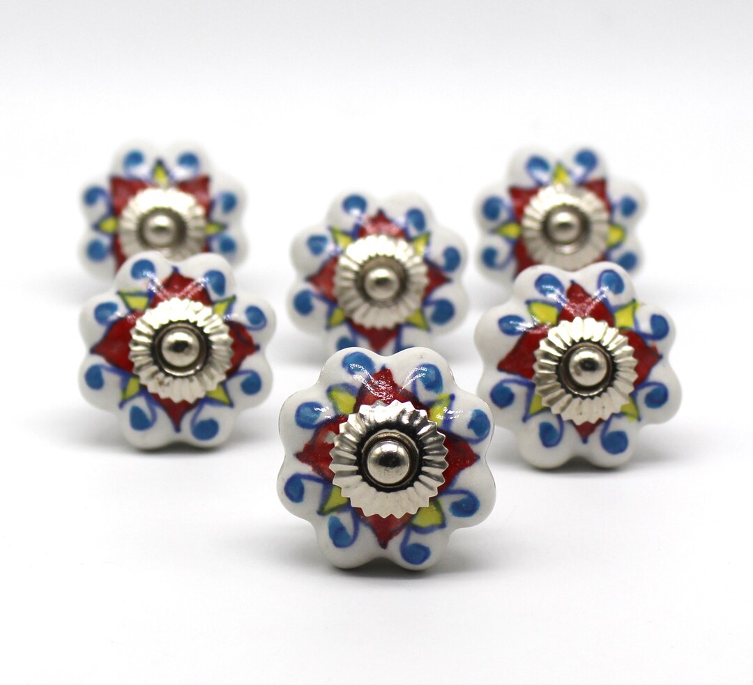 Large Flower Shape Crater Knob, Large Artistic Cabinet Knob and ...