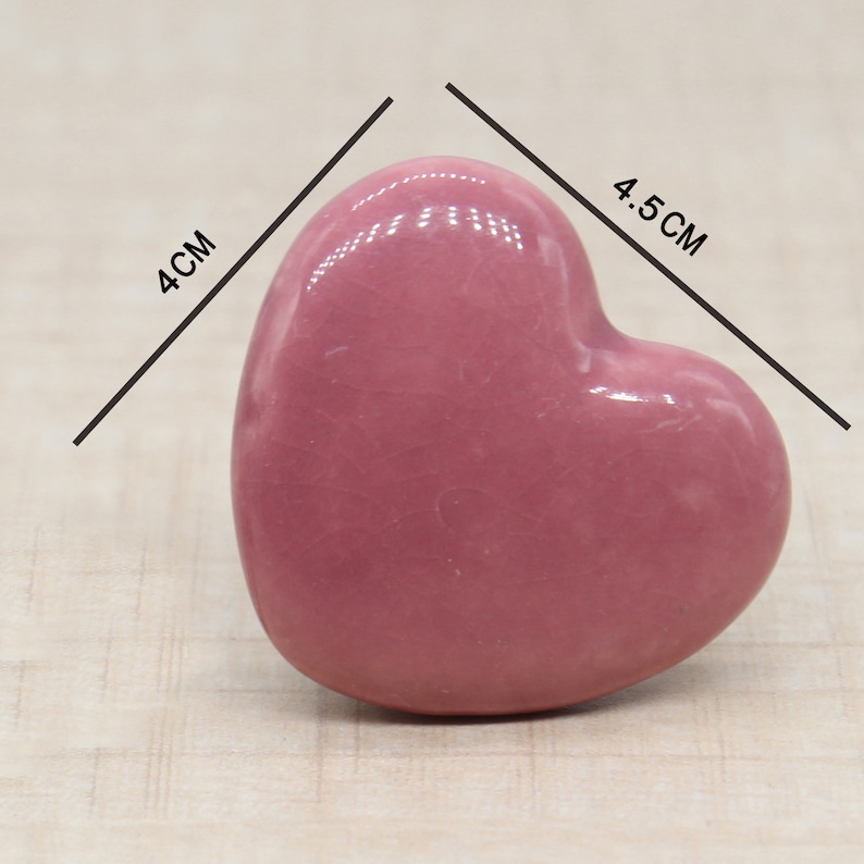 Baby Pink Heart Shape Ceramic Hand Painted Knobs /ceramic | Etsy