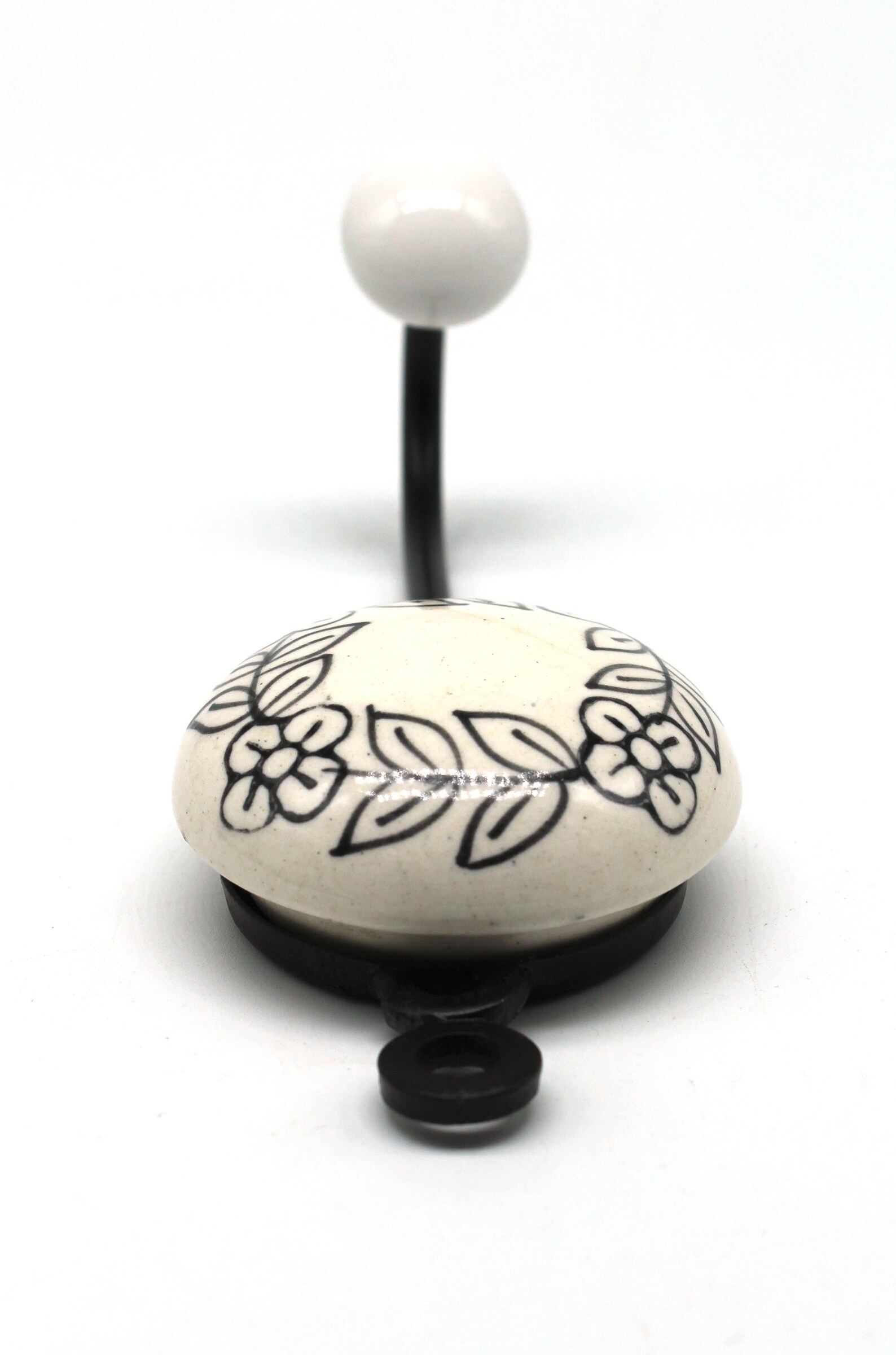 Floral Designed Ceramic Hook Handpainted Hooks Bathroom Hooks ...