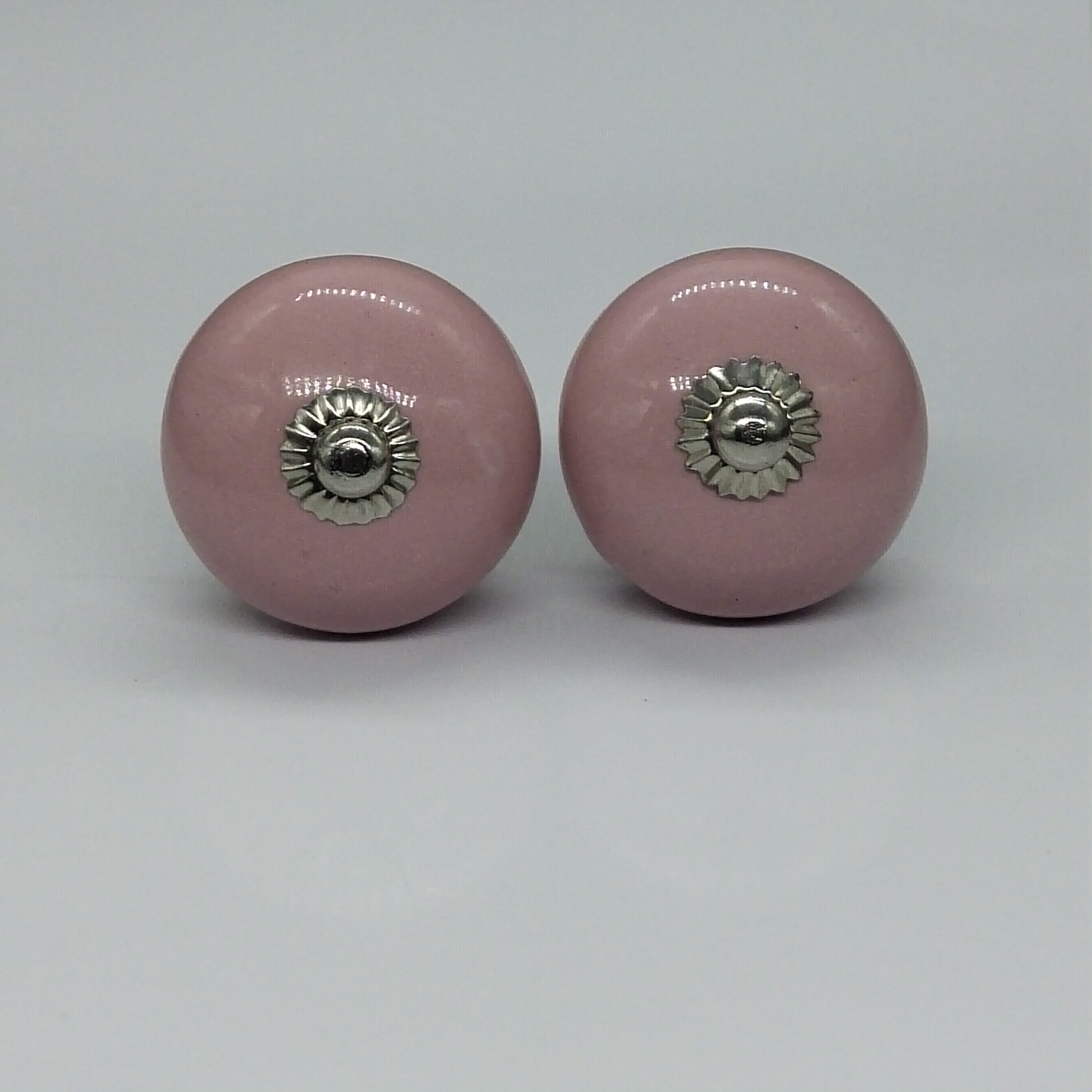 Pink Hand Painted Round Shape Ceramic knobs / Ceramic Drawer | Etsy