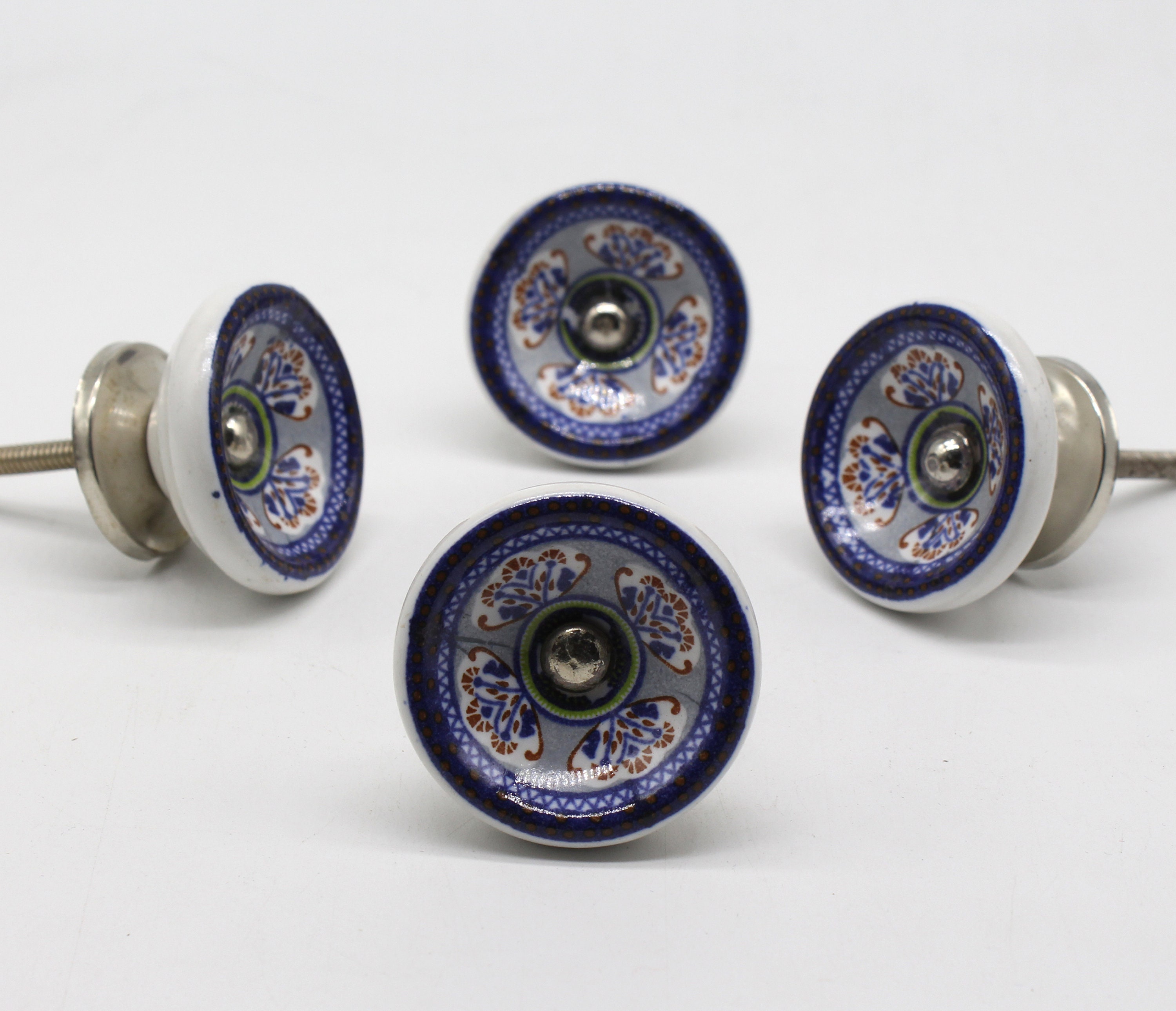 Brilliantly Hand Painted Ceramic Knobs / Ceramic Drawer Pulls - Etsy