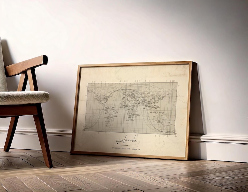 Custom Astrocartography Map | Personalized Astromap Birth Chart ...