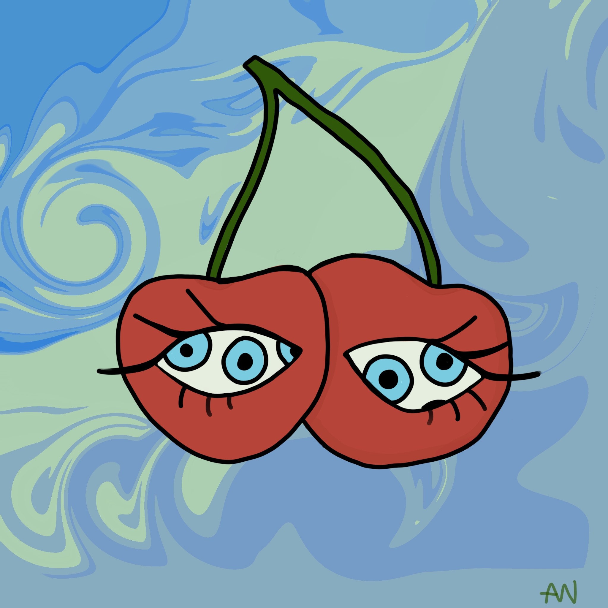 Keeping an Eye Out // Original Print - Etsy