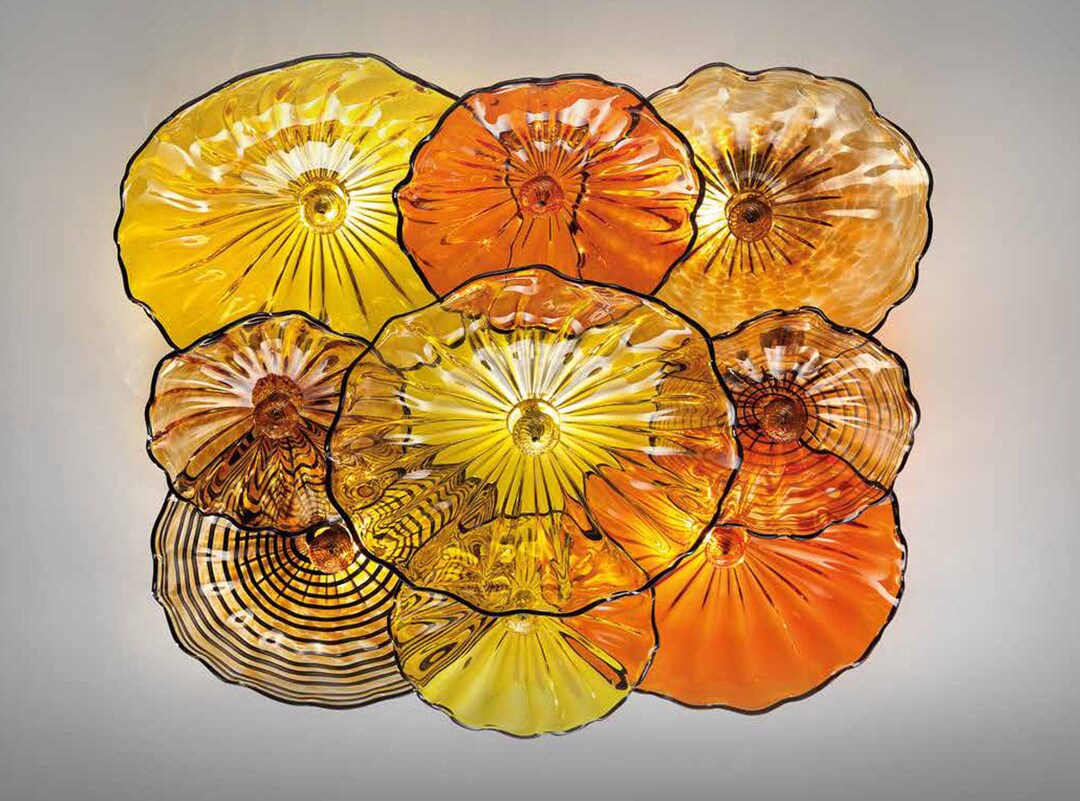 Ikebana Glass Lighting, Handmade Glass Ceiling Light, Murano Glass ...