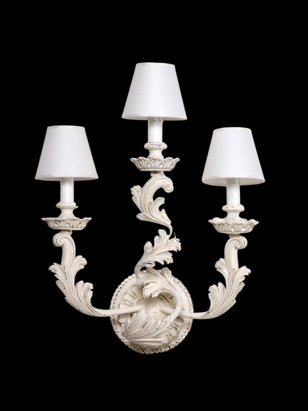 Vintage Style Gilt Wood Sconce: Italian Hand Carved Tuscan Wall ...