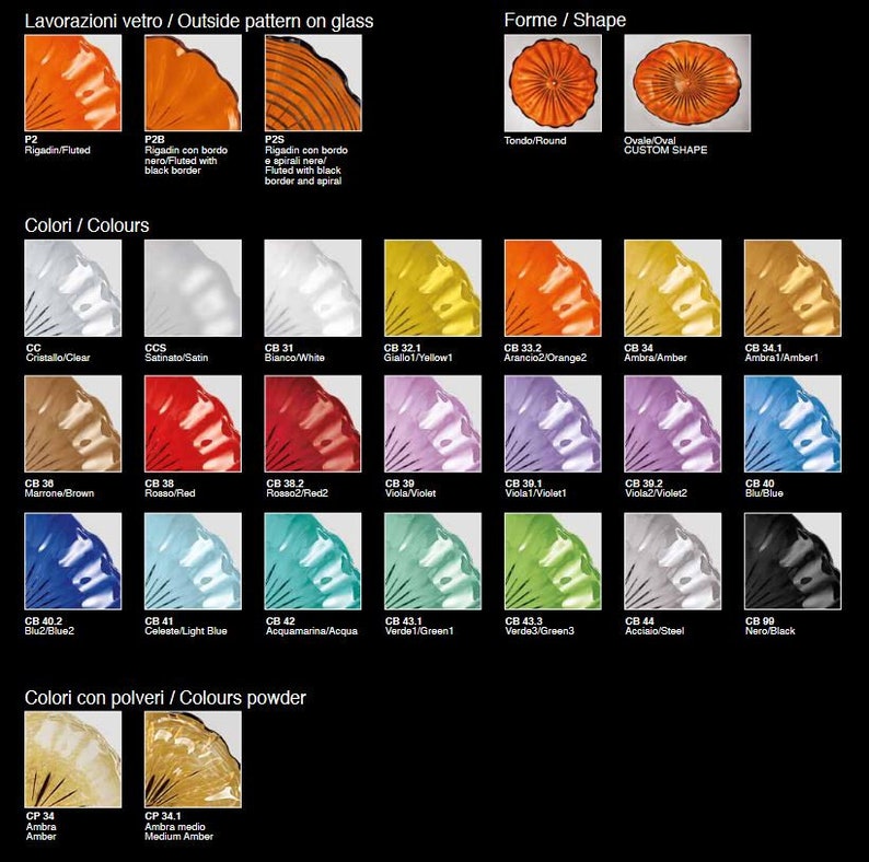 Colorful Murano Glass Ceiling Light Disks, Oval Lighting Decor, Glass ...