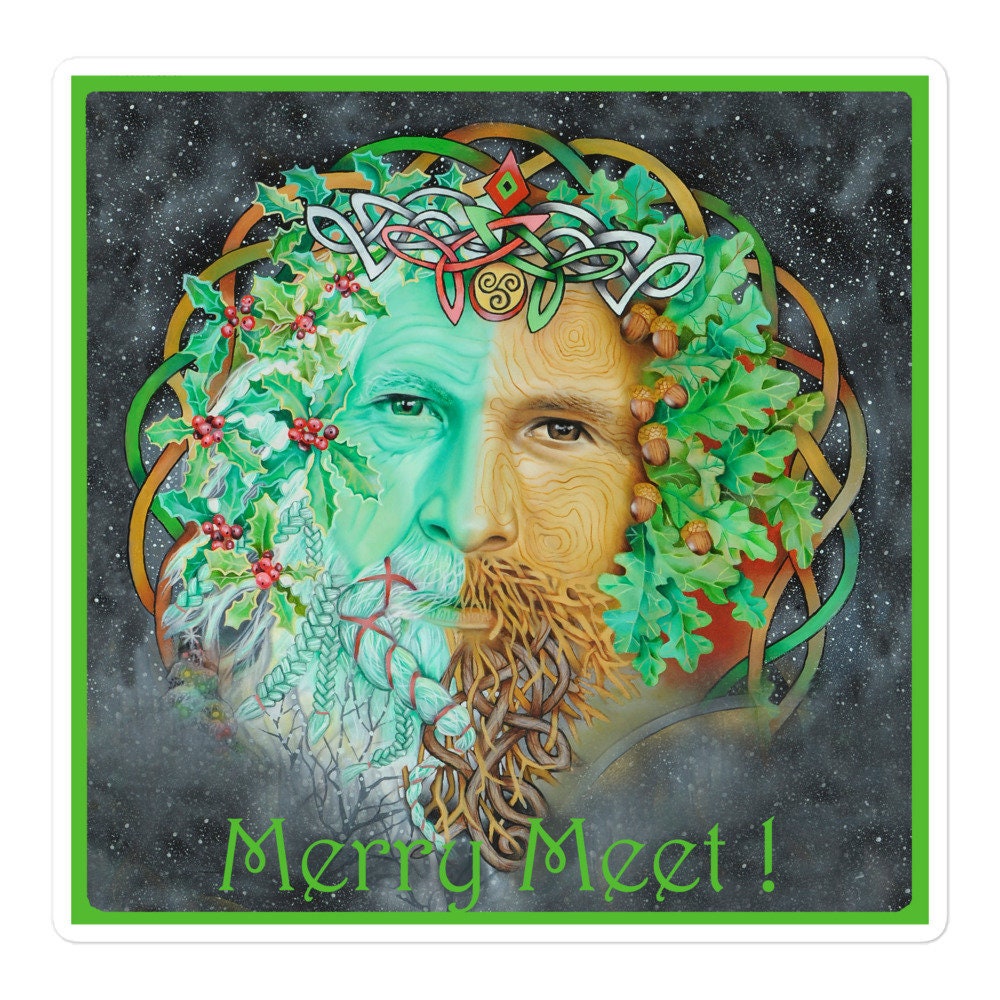 Pagan Stickers Merry Meet Wiccan Art Wheel of the Year - Etsy