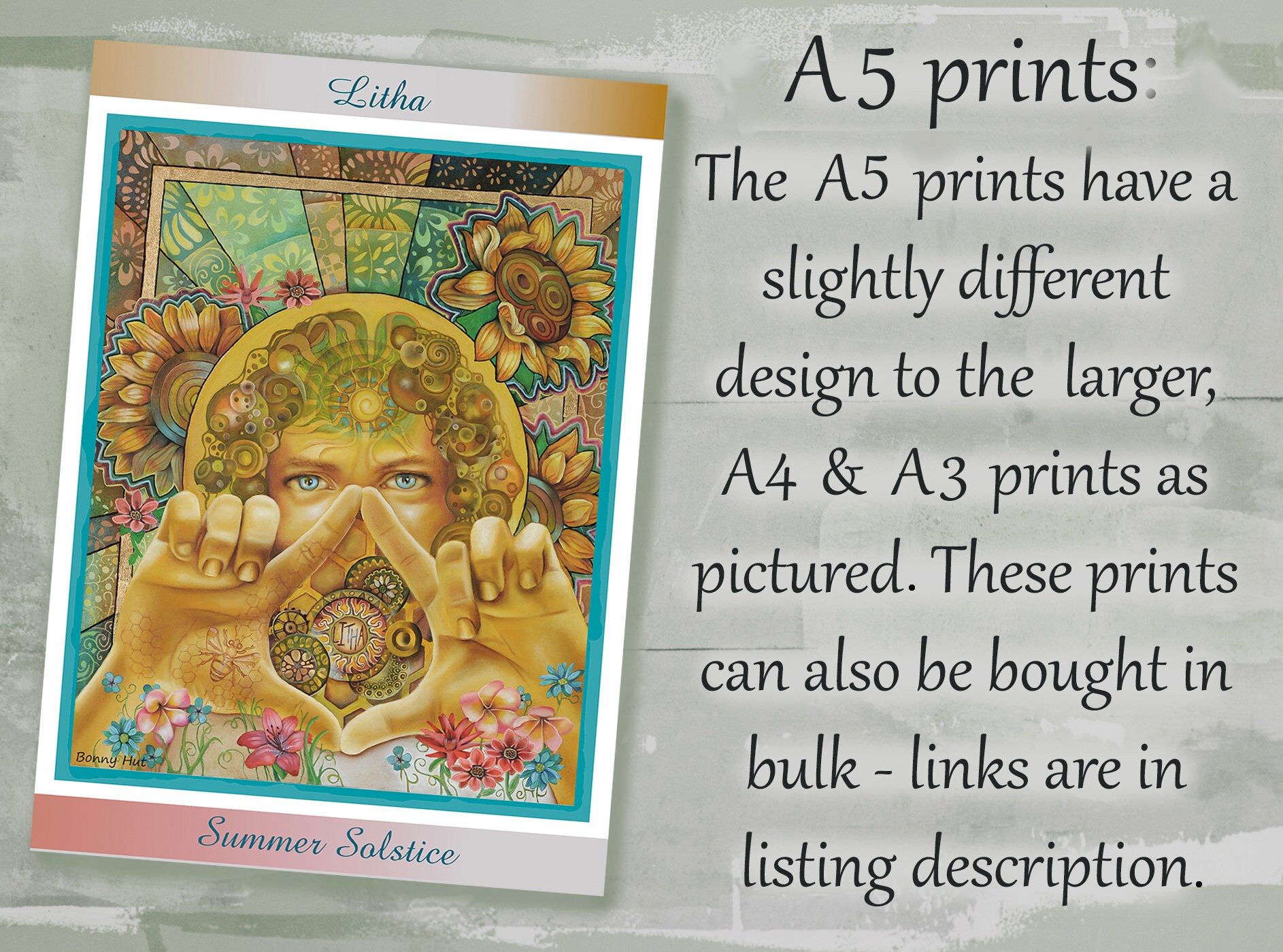 Litha Summer Solstice Magical Art Boho Wall Art Pagan - Etsy