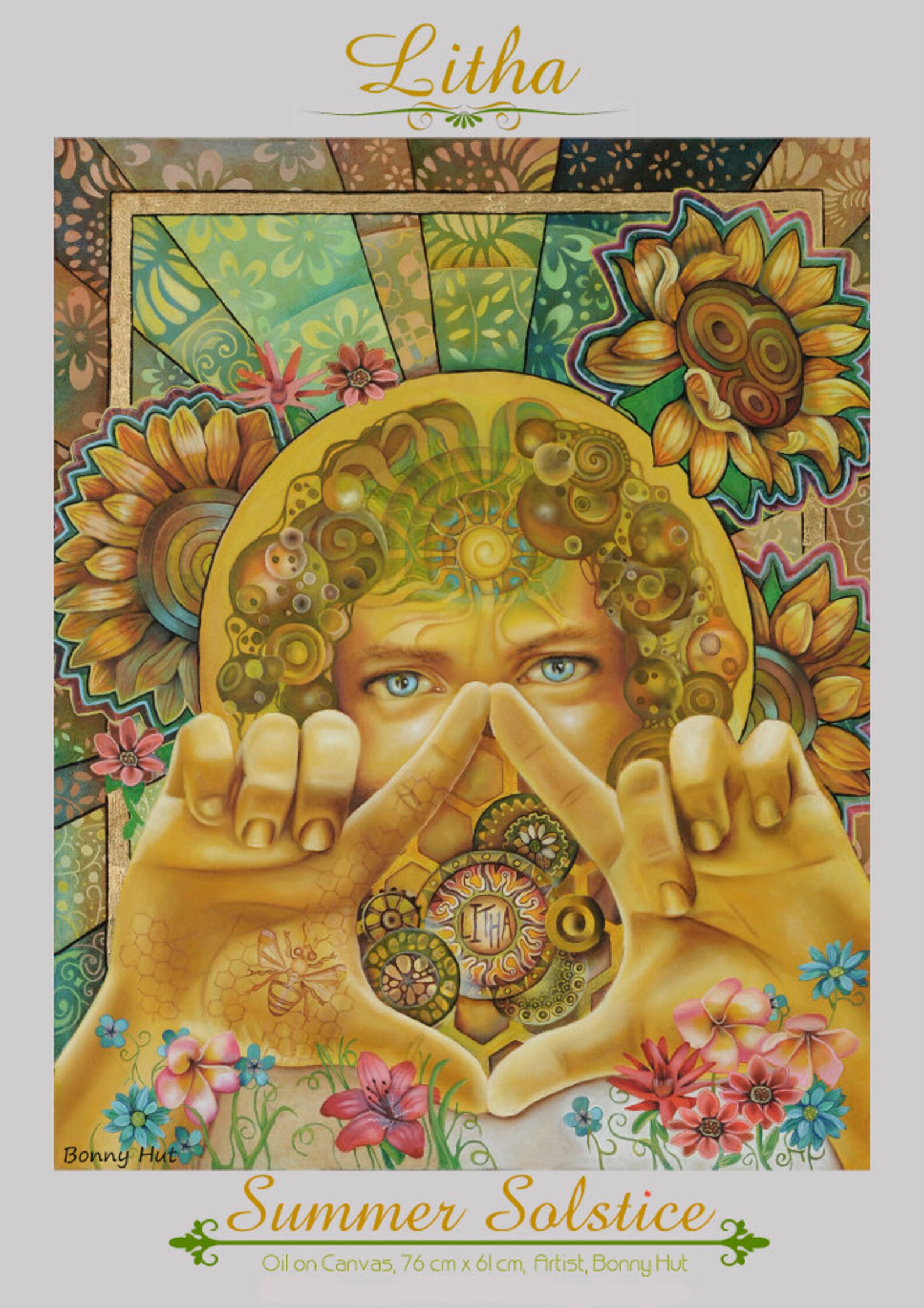 Litha, Summer Solstice, Magical Art, Boho Wall Art, Pagan Altar Print ...