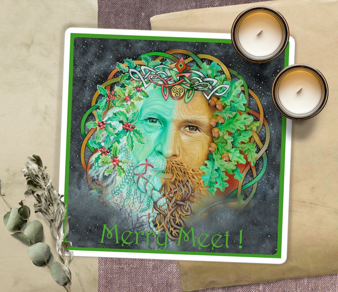 Pagan Stickers Merry Meet Wiccan Art Wheel of the Year - Etsy