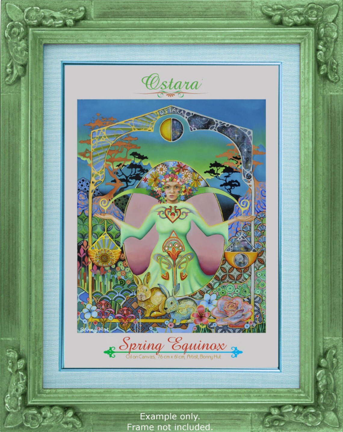 Ostara Altar Print Spring Equinox Pagan Art Wiccan Wheel | Etsy