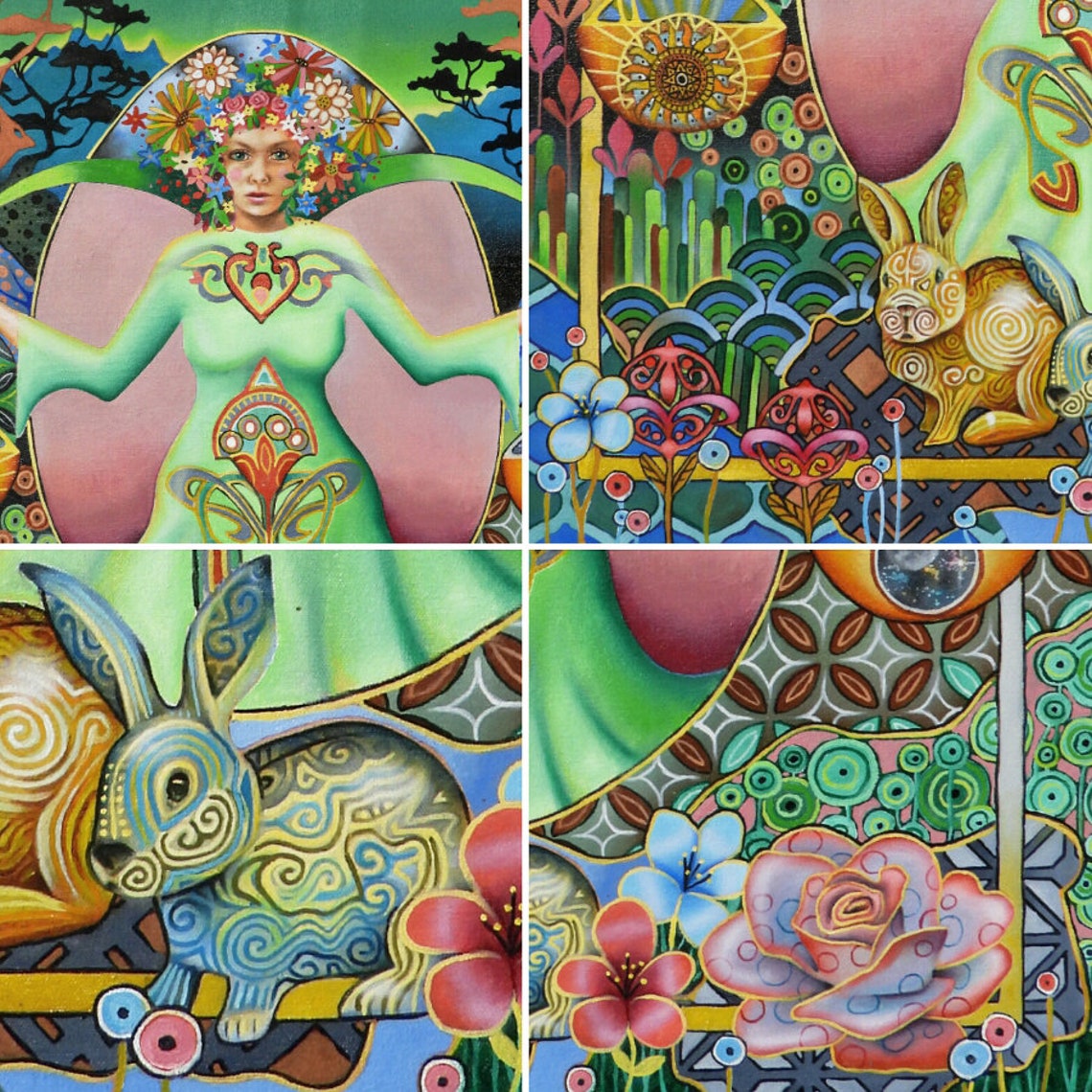 Ostara Altar Print Spring Equinox Pagan Art Wiccan Wheel - Etsy UK