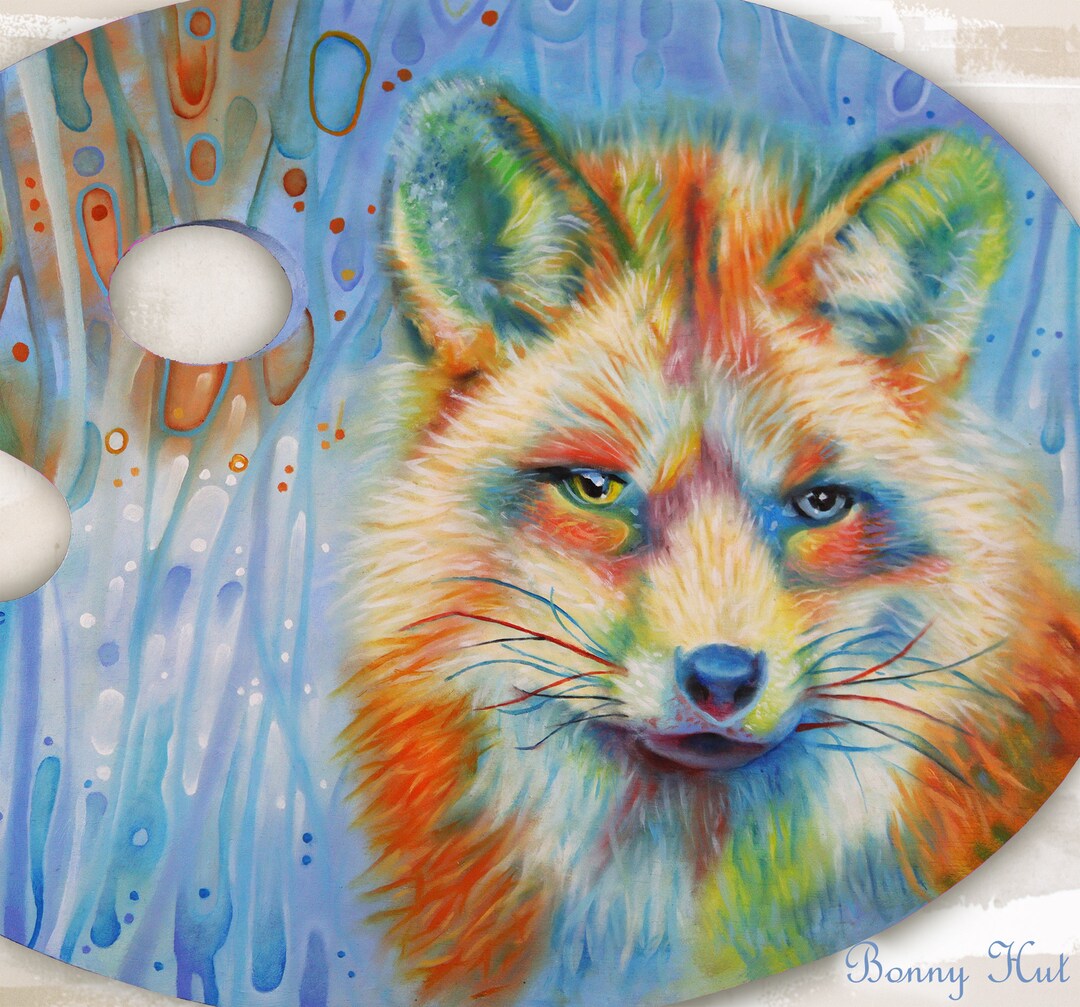 Fox Original Art, Fox Oil Painting, Totem Spirit Animal, Surreal, Fox ...
