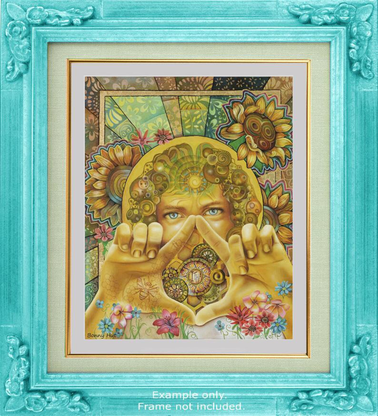Litha Summer solstice Magical art Boho wall art pagan | Etsy