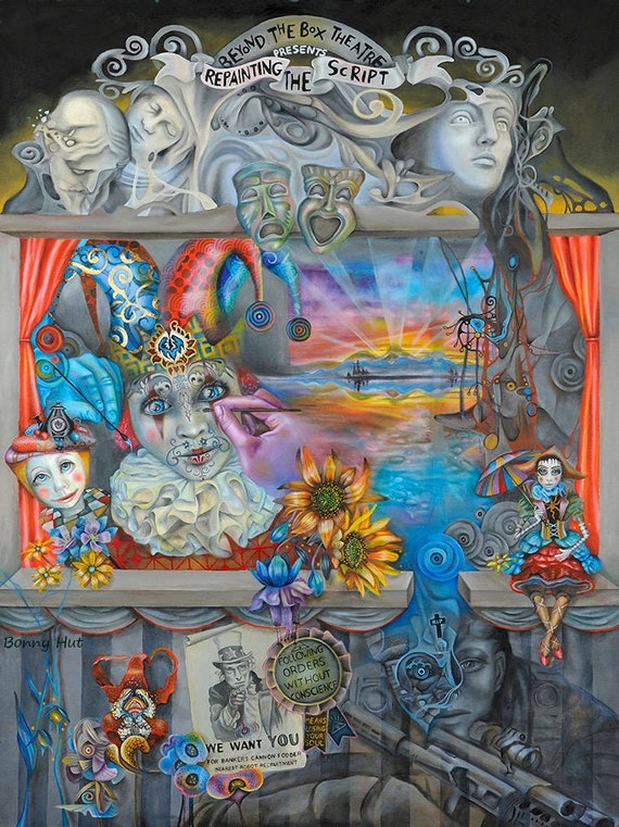 Jester Cirque Surreal Art Print Visionary Art Activist | Etsy