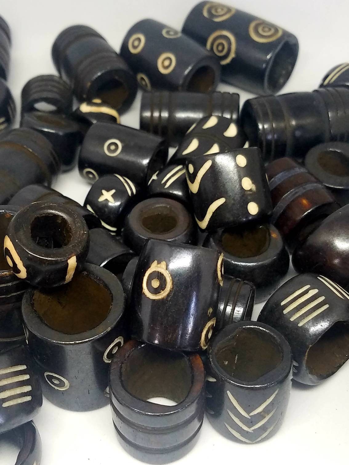 Dread Bead Set, Dreadlock Beads, Bone Bead, Hair Beads, Dreadlocks ...