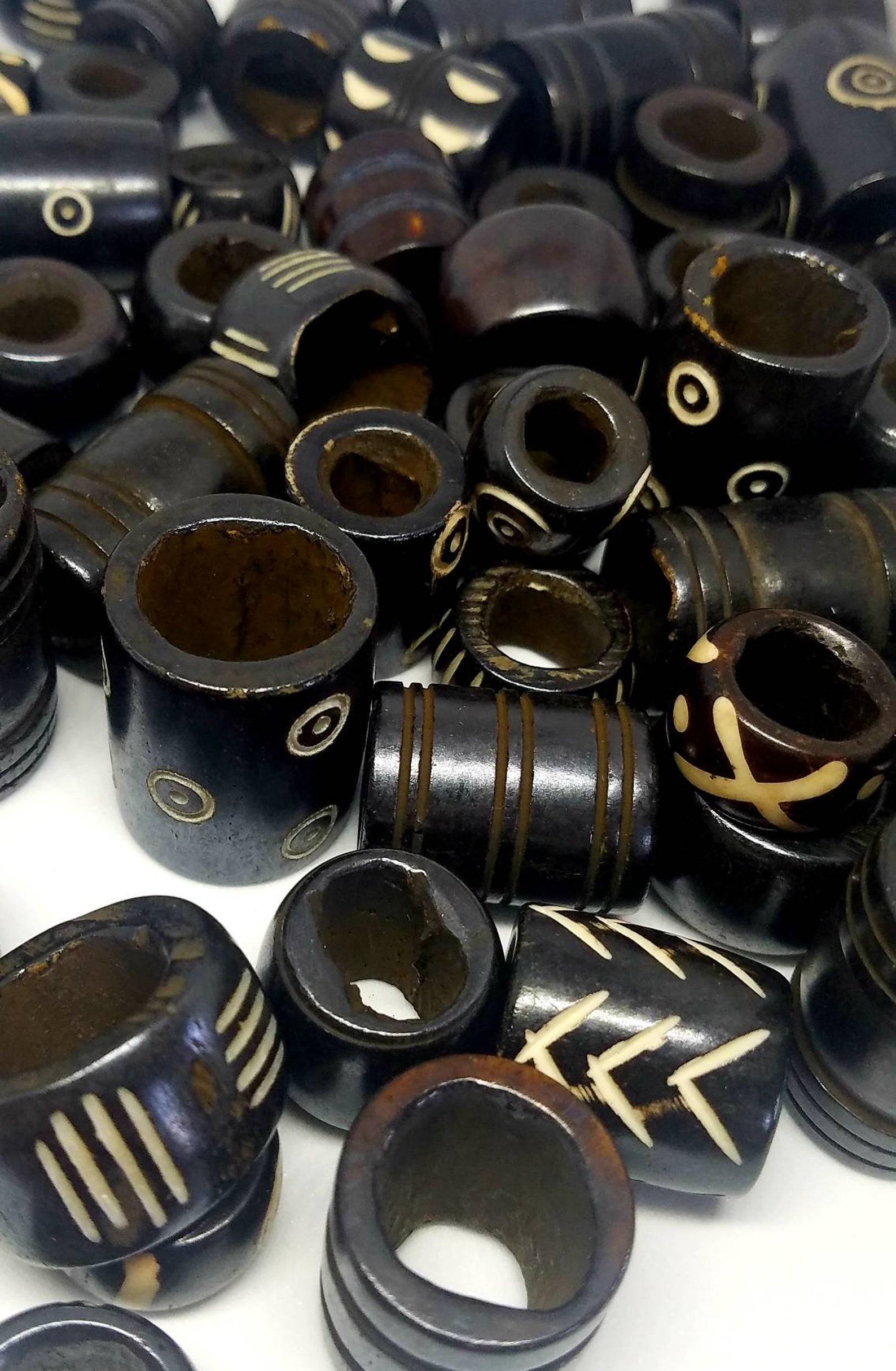 Dread Bead Set, Dreadlock Beads, Bone Bead, Hair Beads, Dreadlocks ...