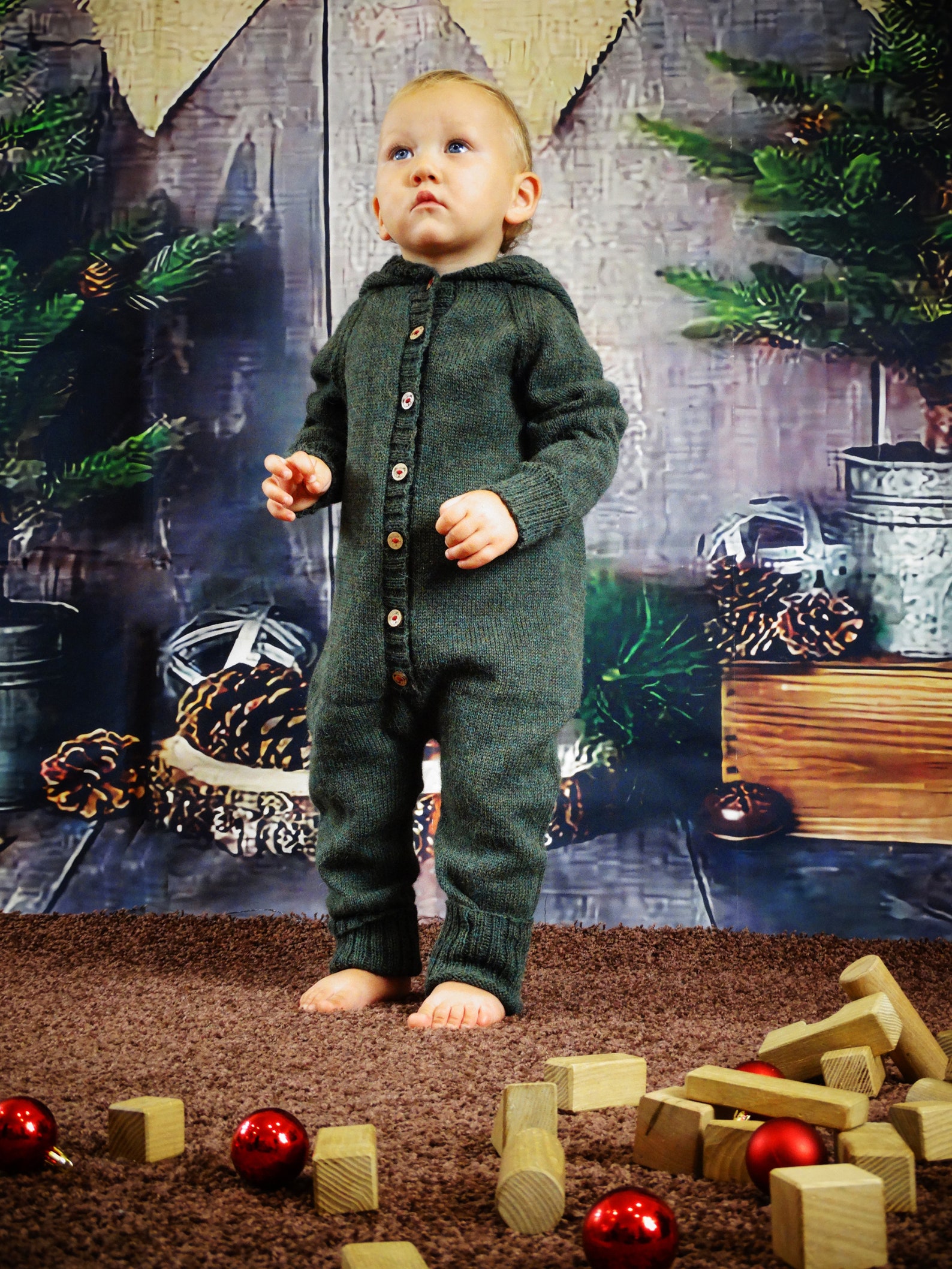 Knitted Romper Baby, Wool Coveralls for Toddler, Knit Baby Clothes ...