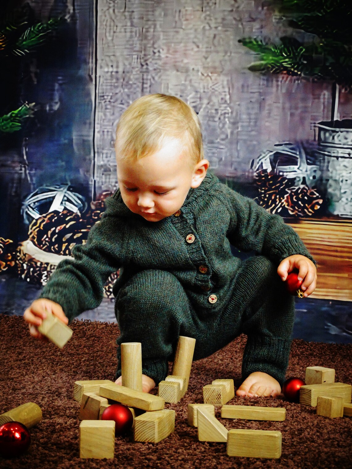 Knitted Romper Baby, Wool Coveralls for Toddler, Knit Baby Clothes ...