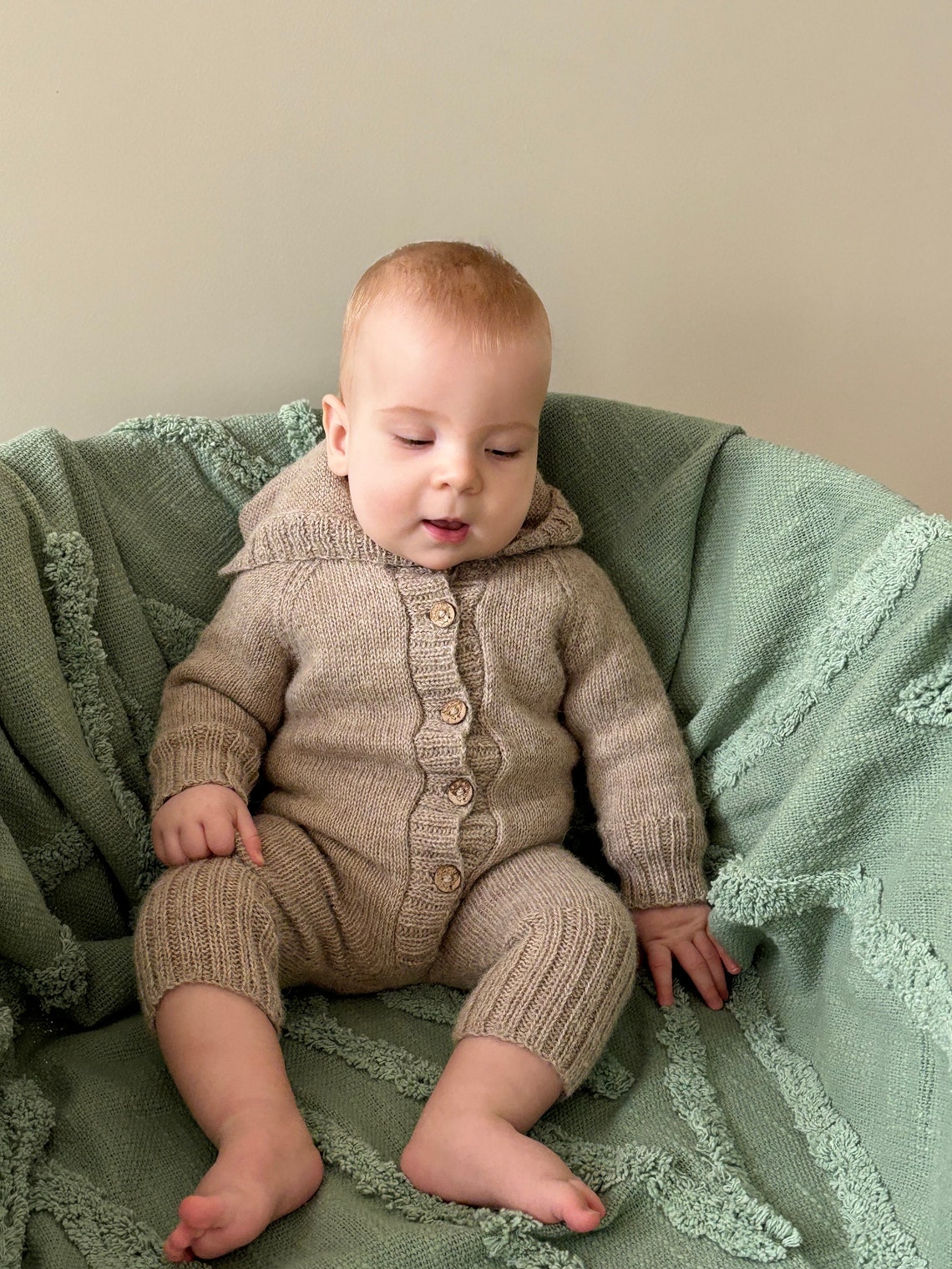 Knitted Romper Baby, Wool Coveralls for Toddler, Knit Baby Clothes ...