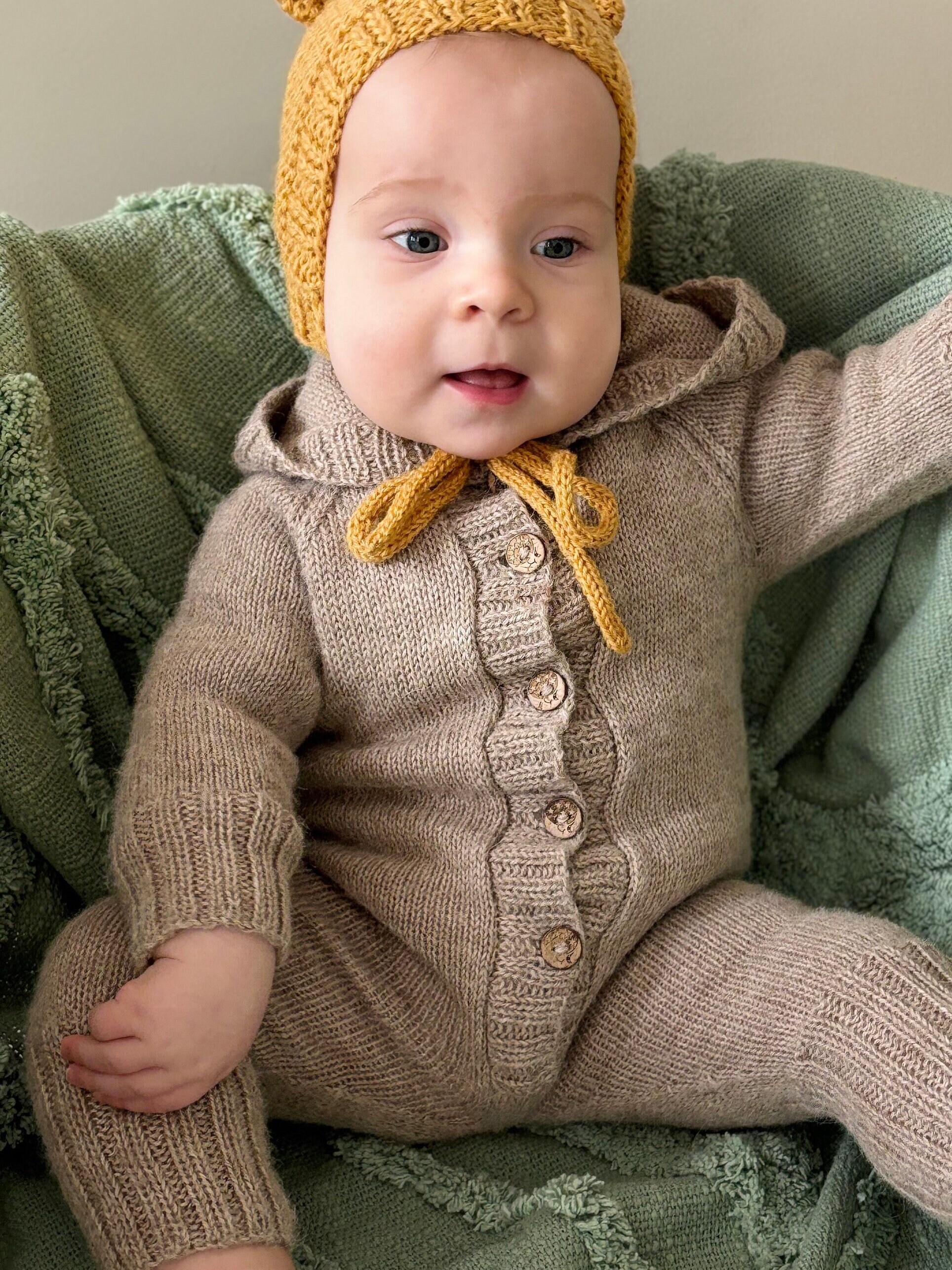 Knitted Romper Baby, Wool Coveralls for Toddler, Knit Baby Clothes ...