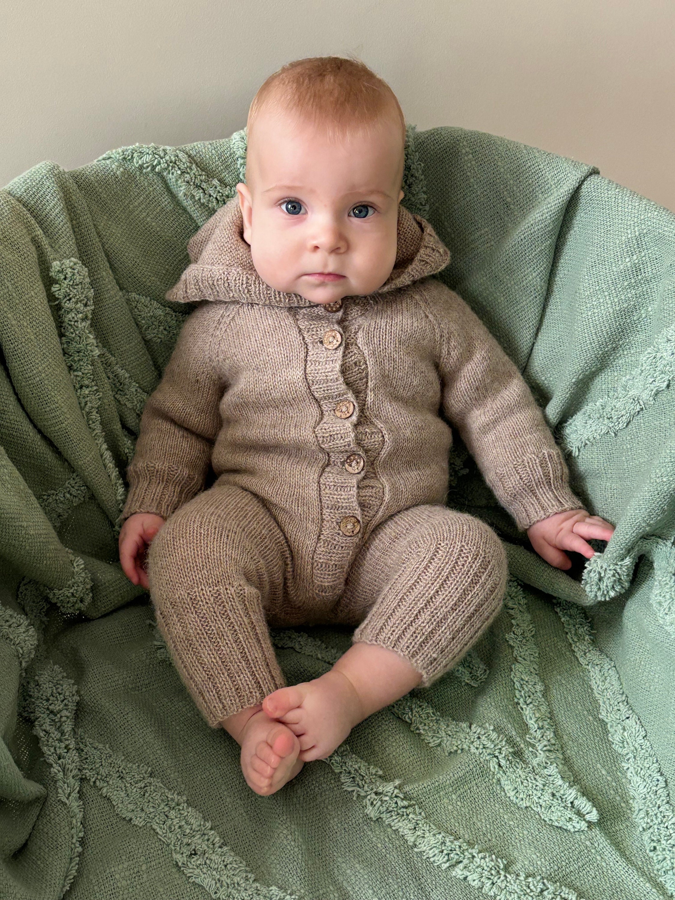 Knitted Romper Baby, Wool Coveralls for Toddler, Knit Baby Clothes ...