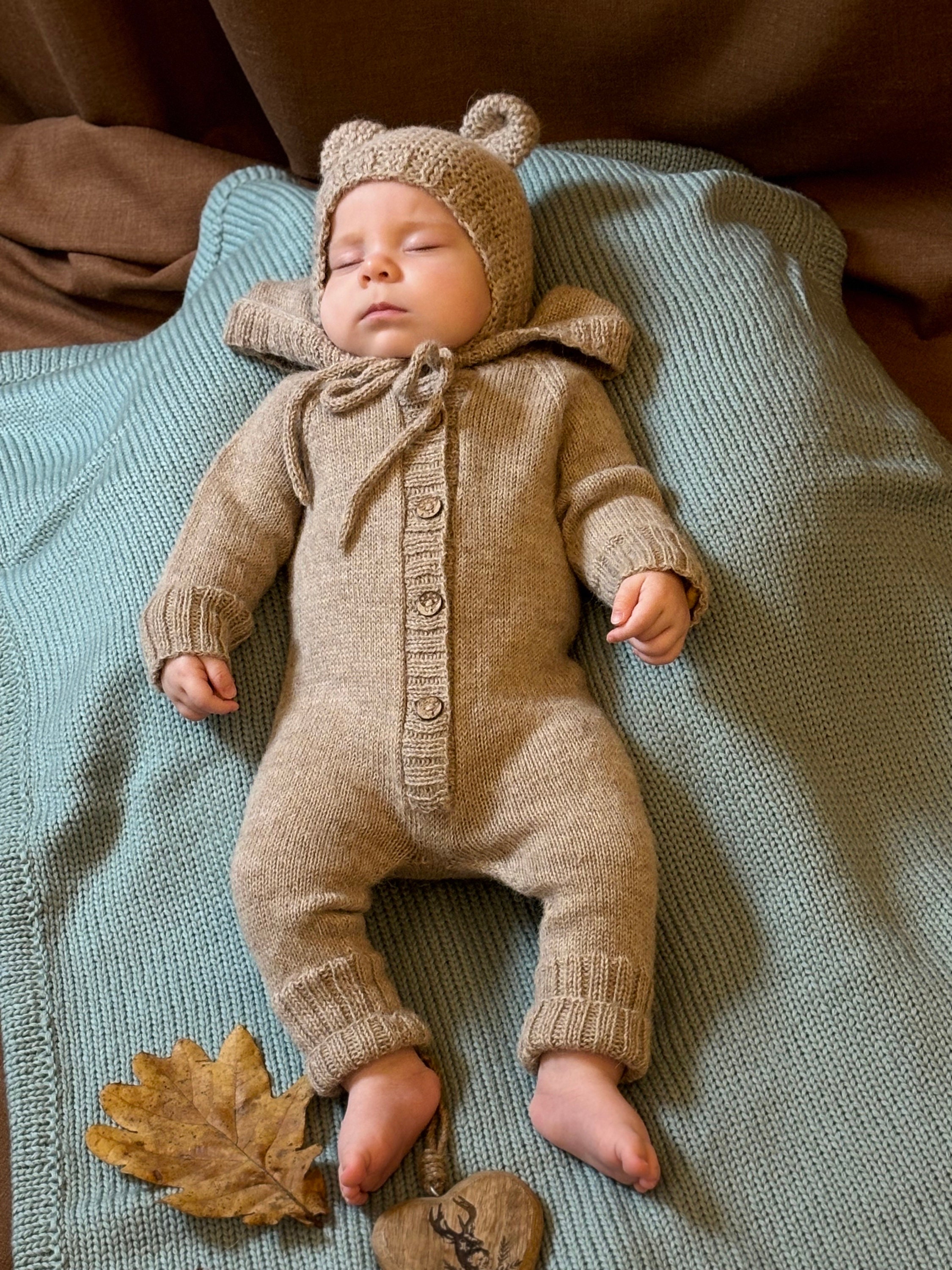 Knitted Romper Baby, Wool Coveralls for Toddler, Knit Baby Clothes ...