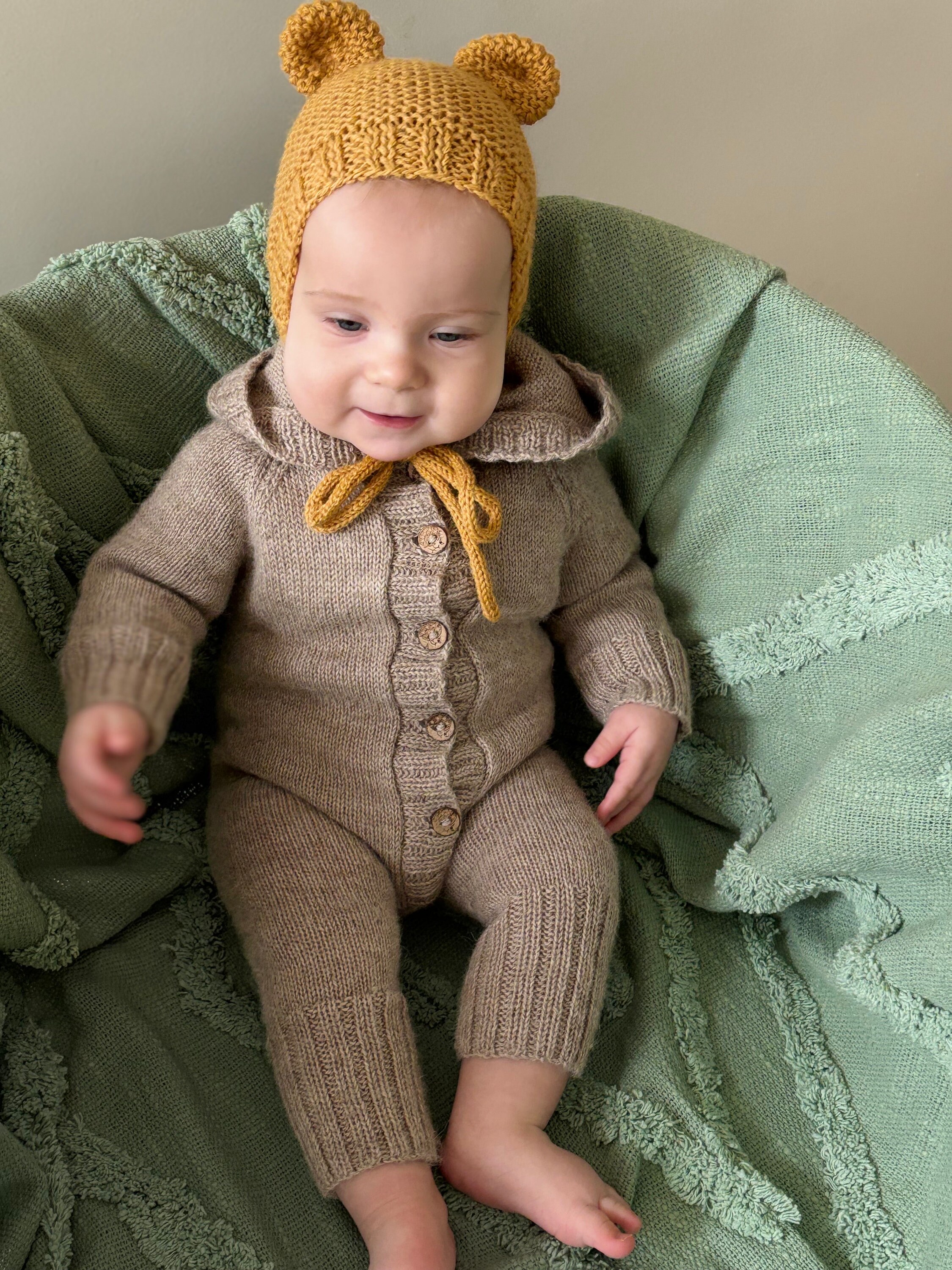 Knitted Romper Baby, Wool Coveralls for Toddler, Knit Baby Clothes ...