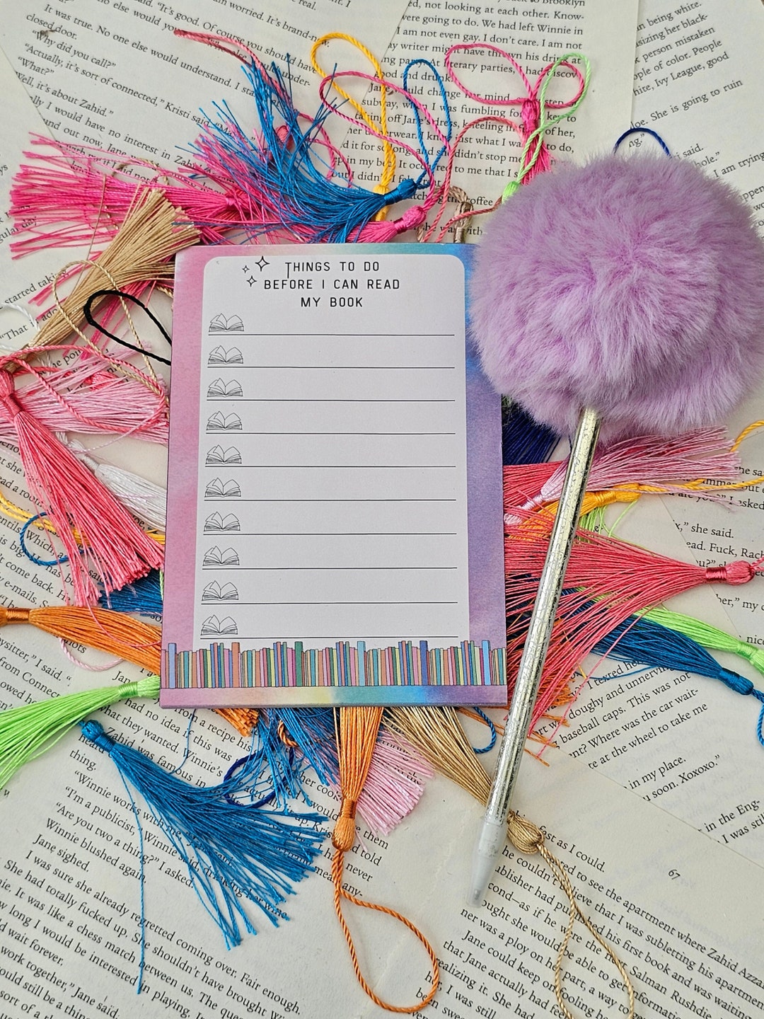 Bookish Notepad Notepad to Do Tear off A6 - Etsy