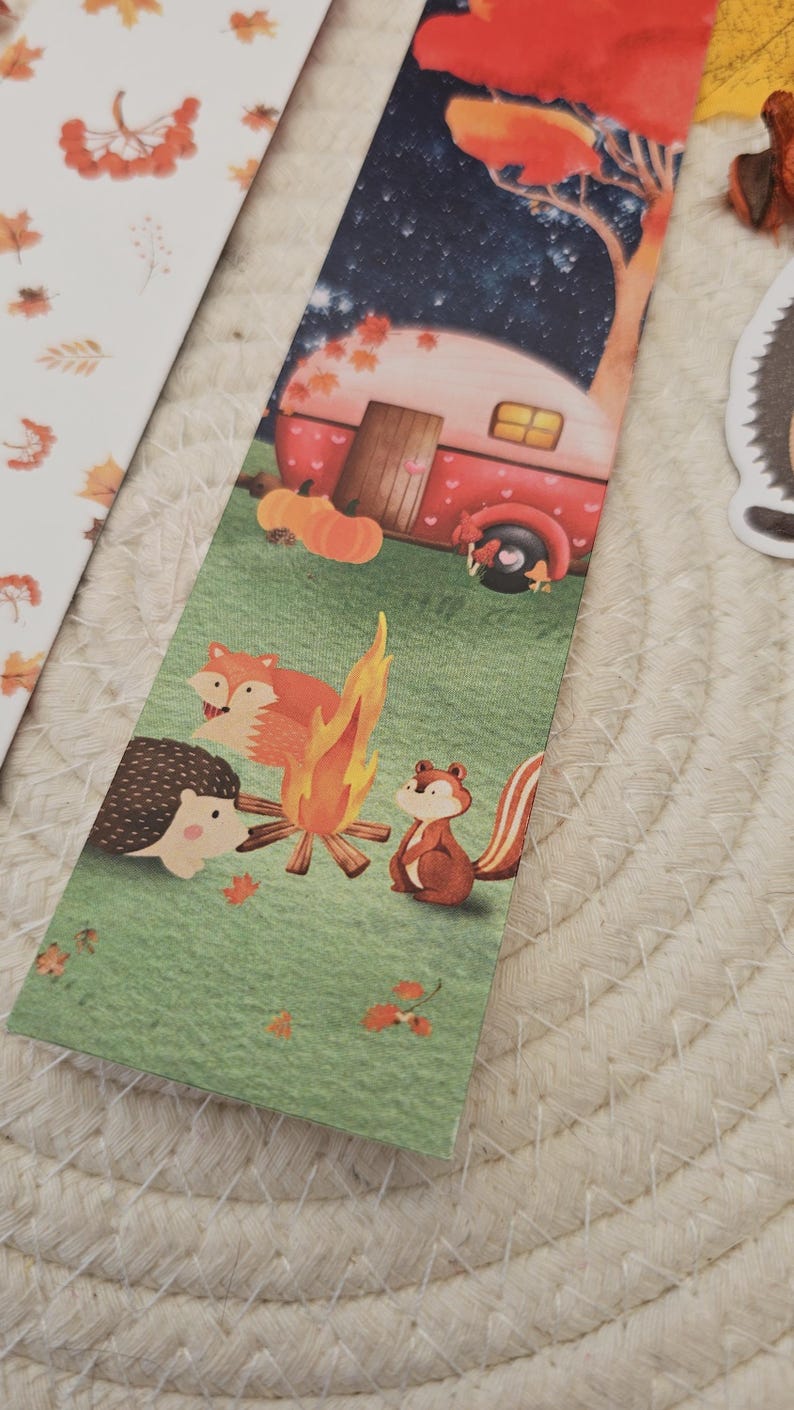 Campfire Bookmark || Autumn || Bookdragonmarit - Etsy