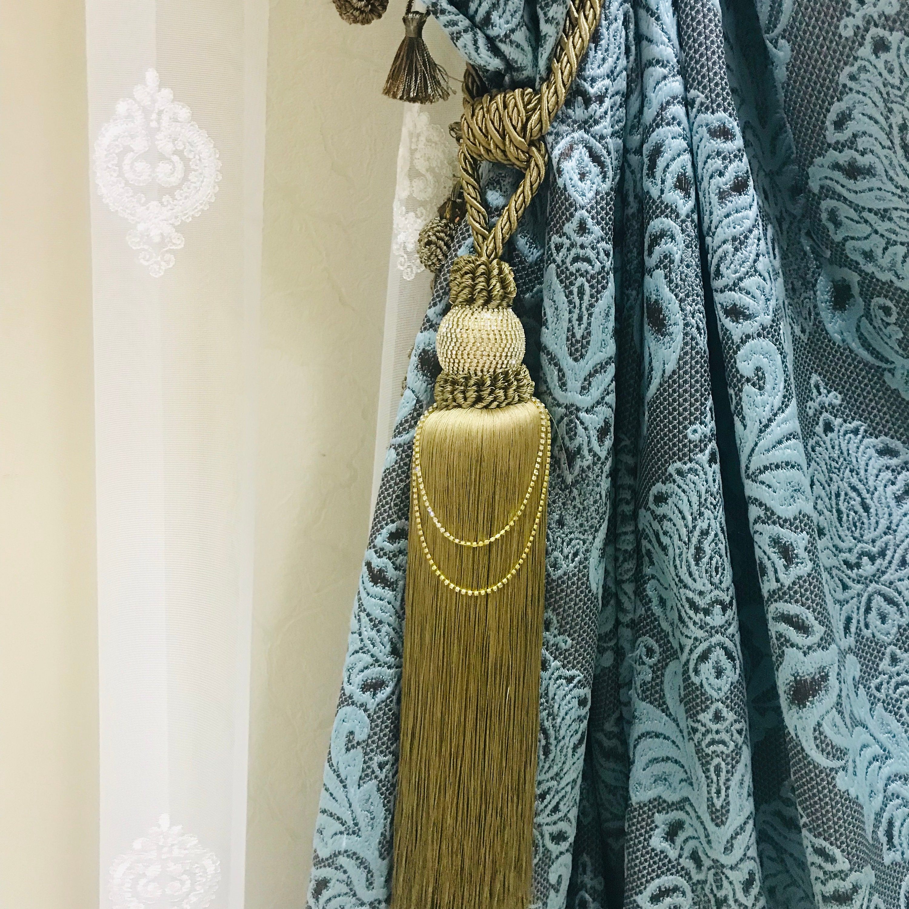 Vorhang und Drapery Quaste Tieback, Natürliche Quasten, Lange Quaste ...