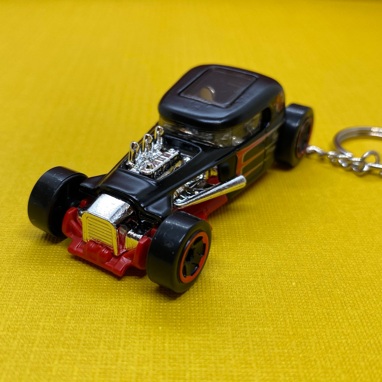 Mod Rod Muscle Hot Wheels Car Keychain Keyring Black Rat Rod | Etsy