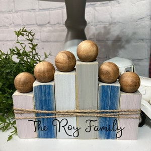 Custom Wood Family, Personalized Block Family, Wooden Family - Etsy