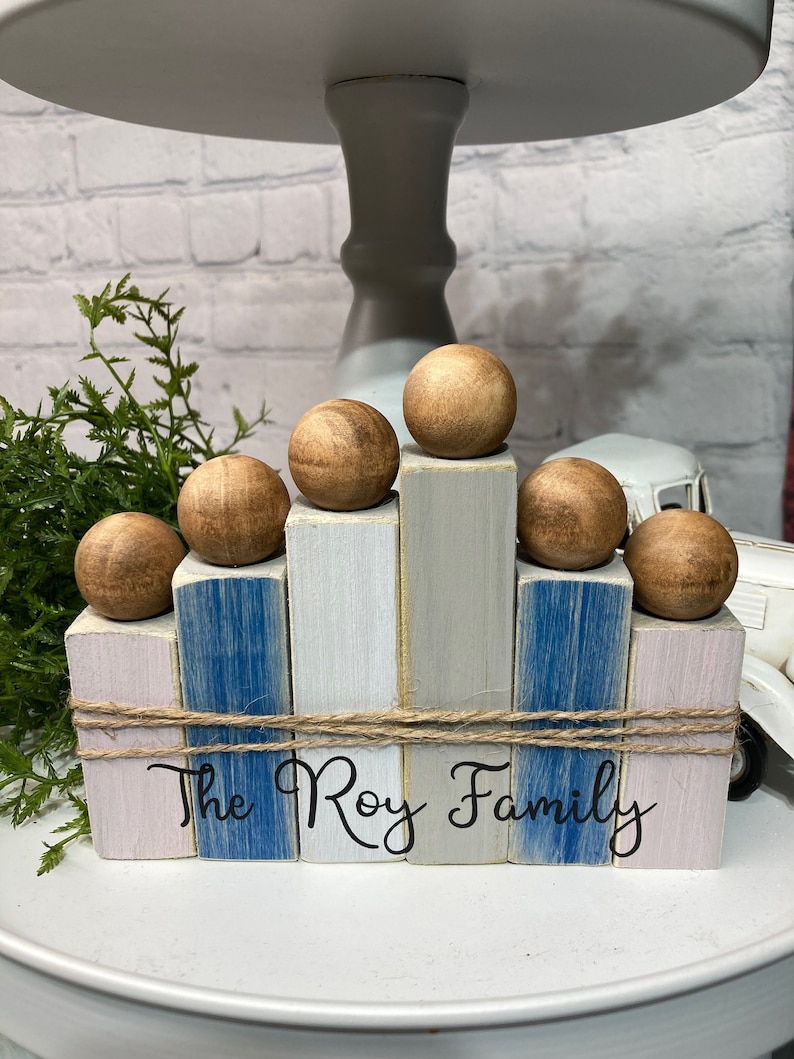 Custom Wood Family, Personalized Block Family, Wooden Family - Etsy