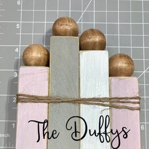 Custom Wood Family, Personalized Block Family, Wooden Family - Etsy